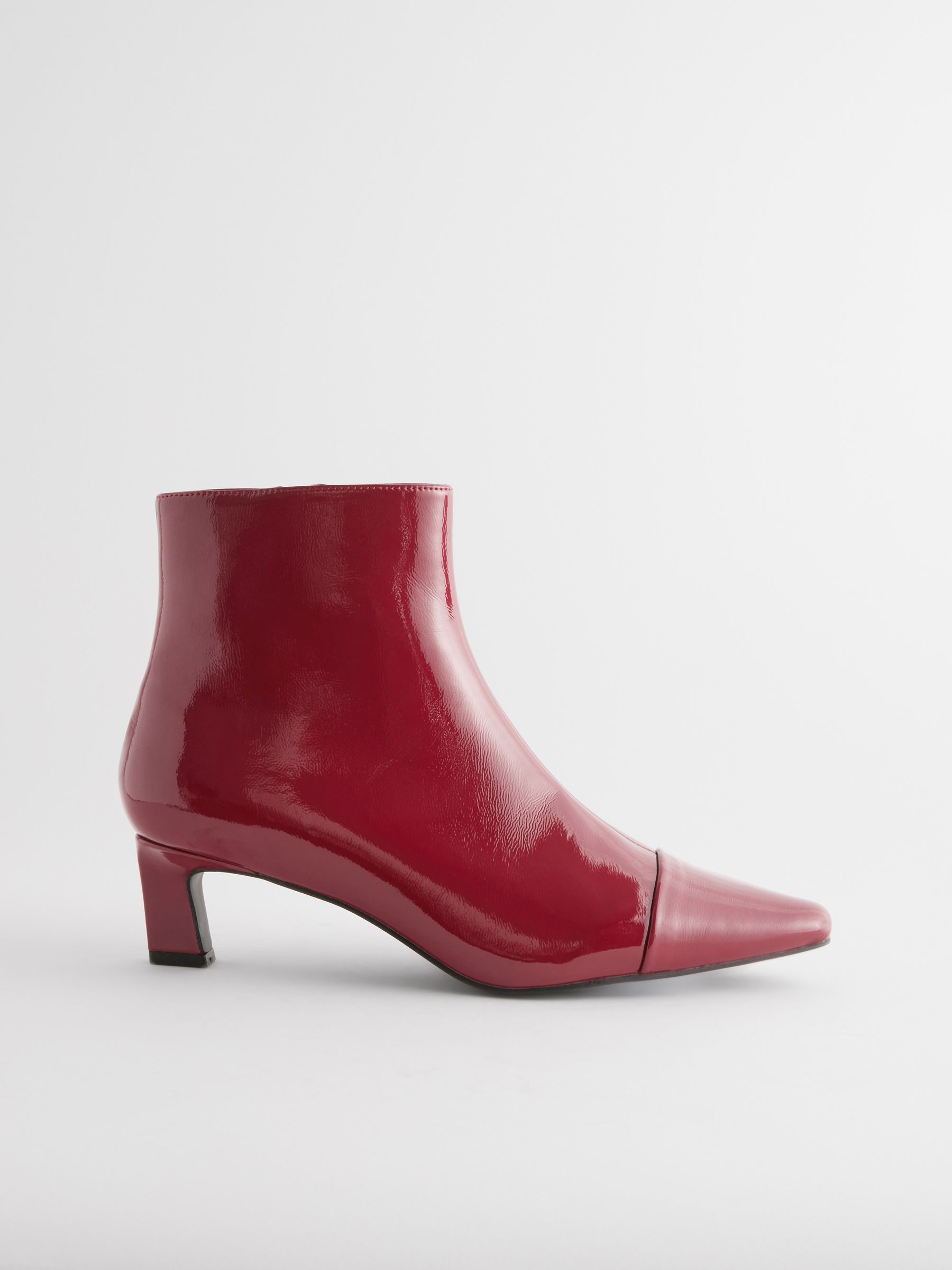 Buy Red Patent Forever Comfort® Chisel Toe Ankle Boots from the Next UK ...