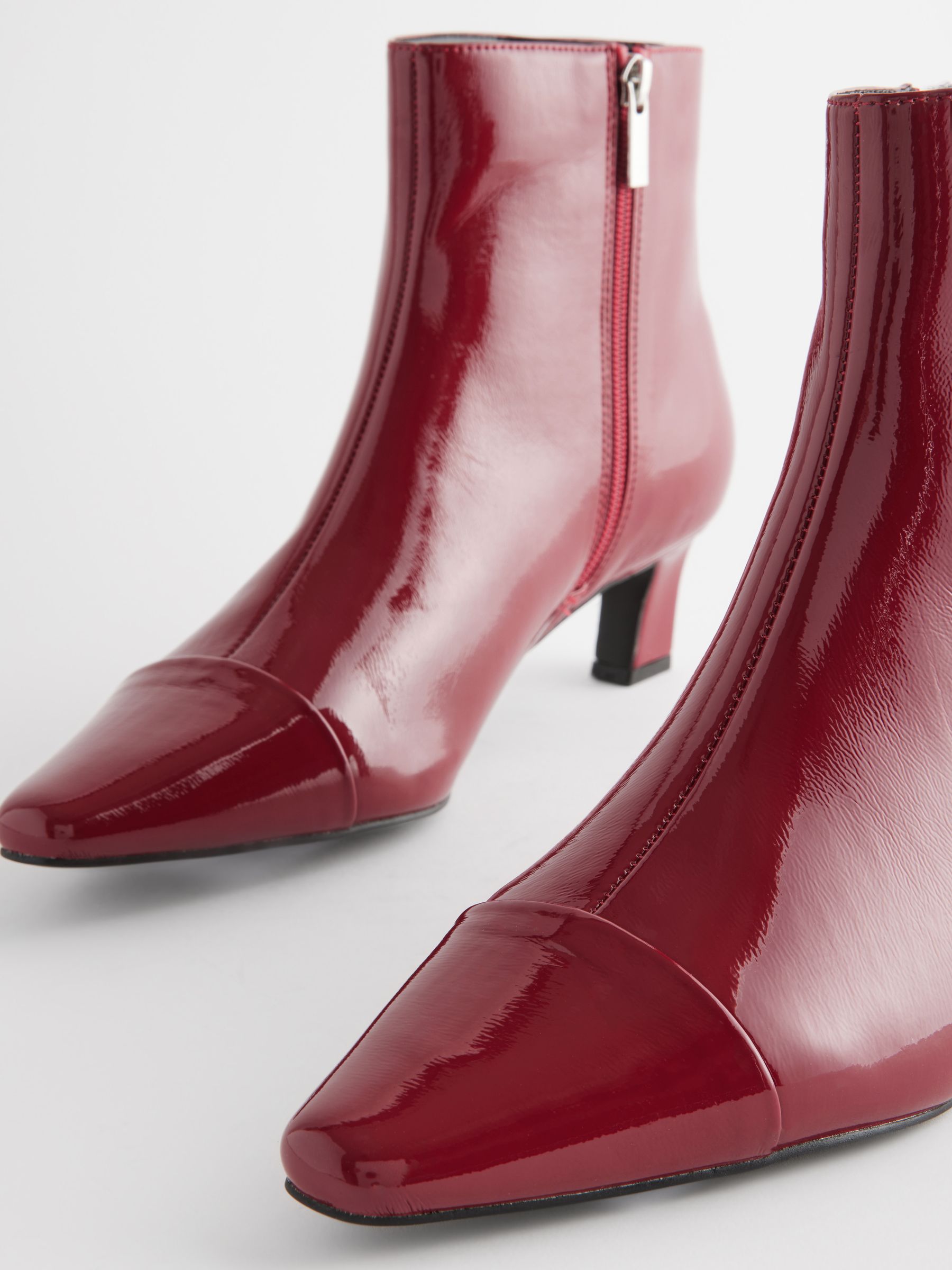 Buy Red Patent Forever Comfort® Chisel Toe Ankle Boots from the Next UK ...