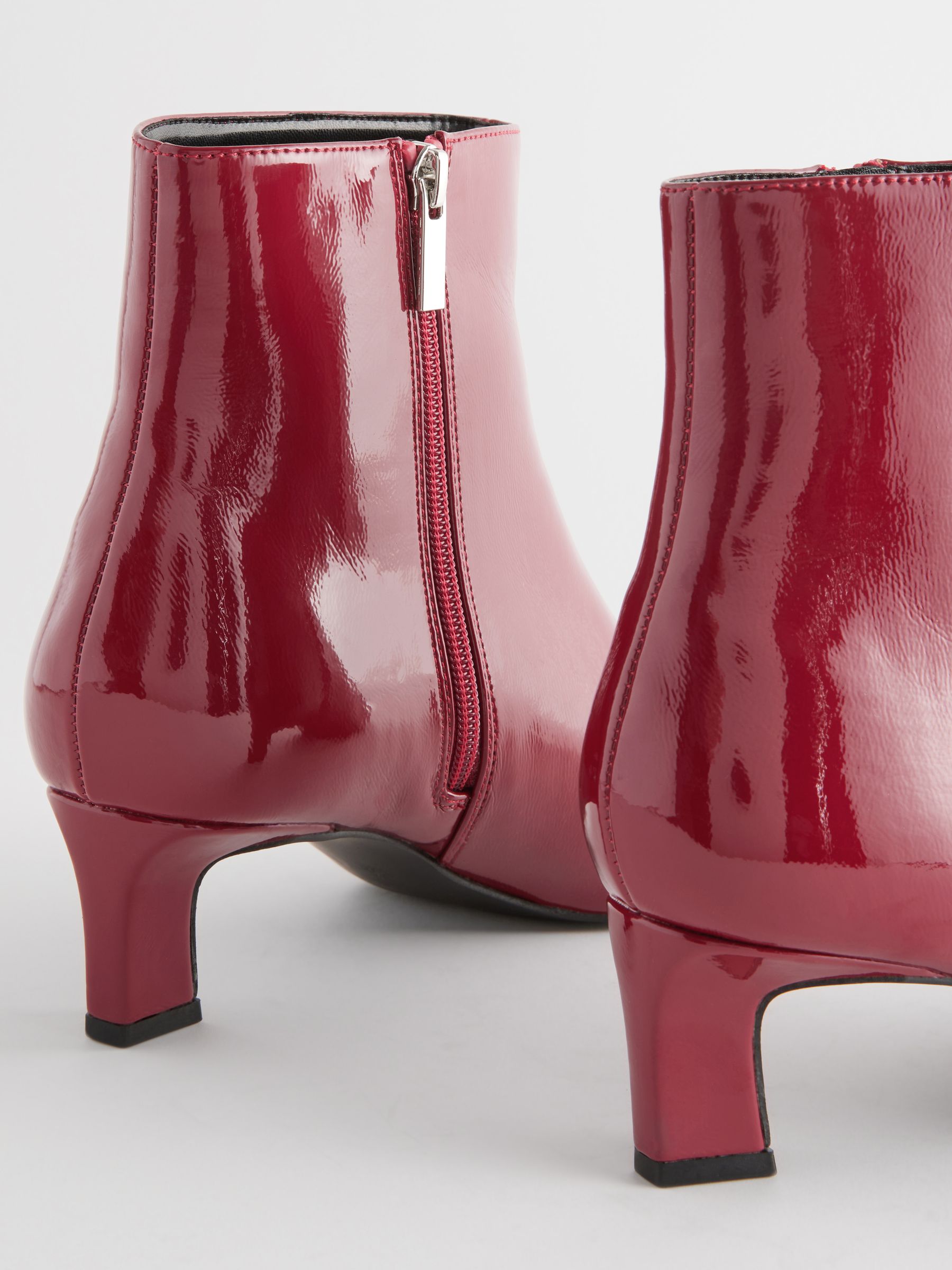 Buy Red Patent Forever Comfort® Chisel Toe Ankle Boots from the Next UK ...