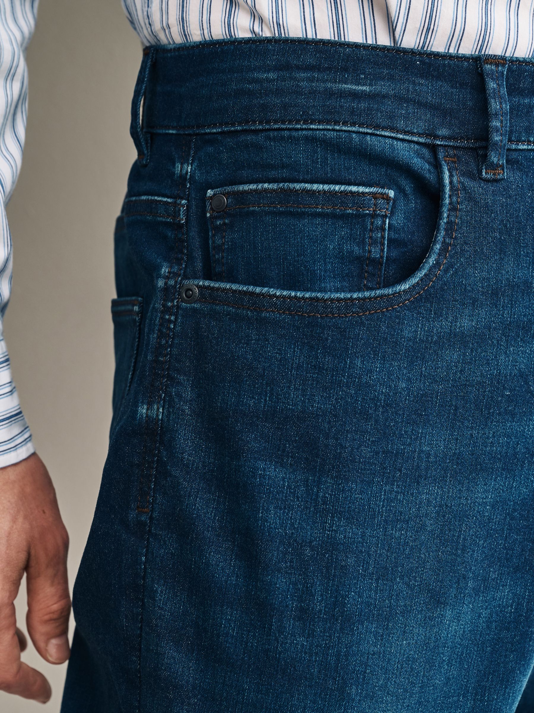 Buy Mid Blue Slim Fit Motion Flex Ultra Soft Jeans from the Next UK ...