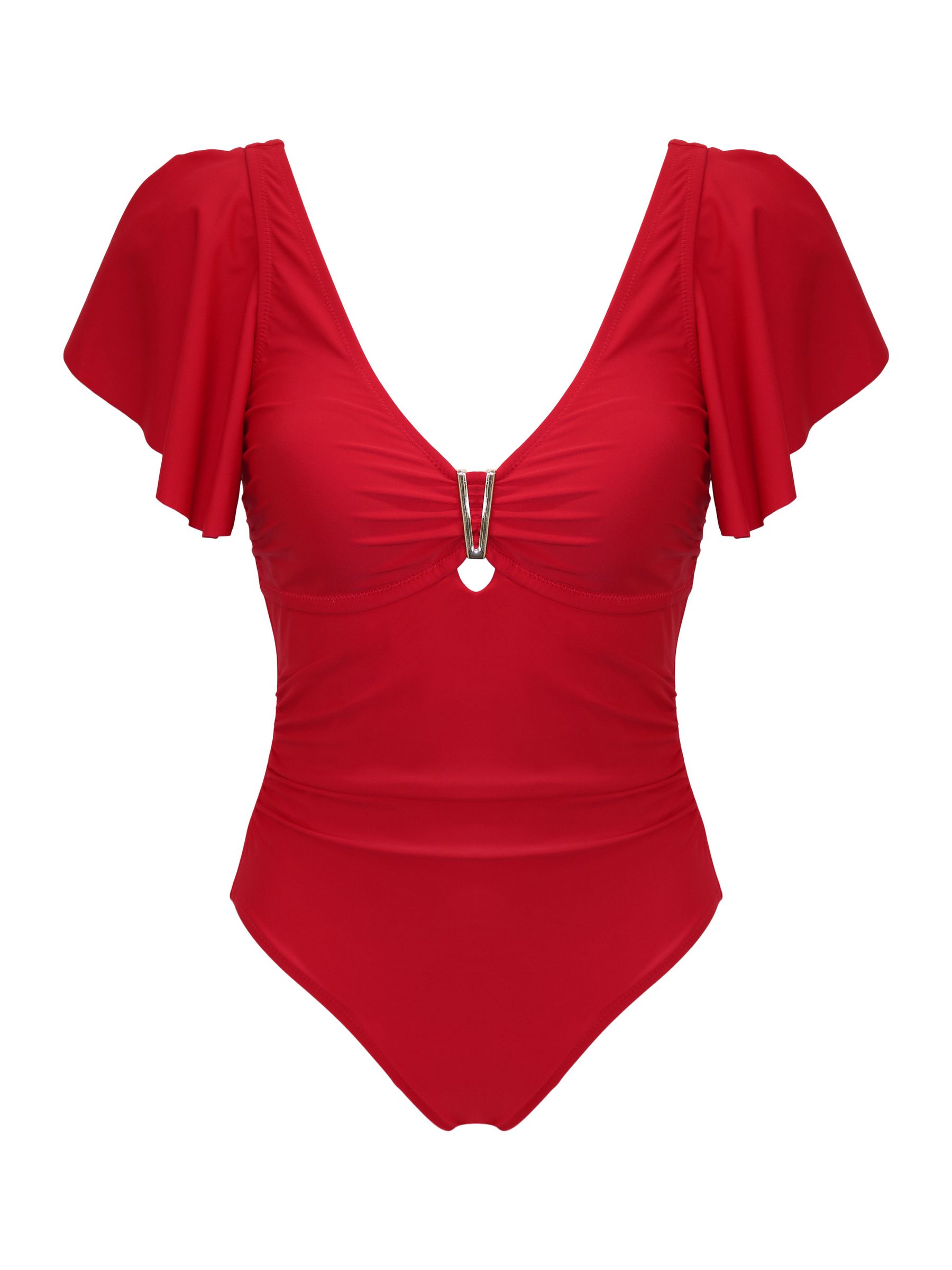 Buy Pour Moi Red Andalucia Frill Control Swimsuit from Next United Arab ...