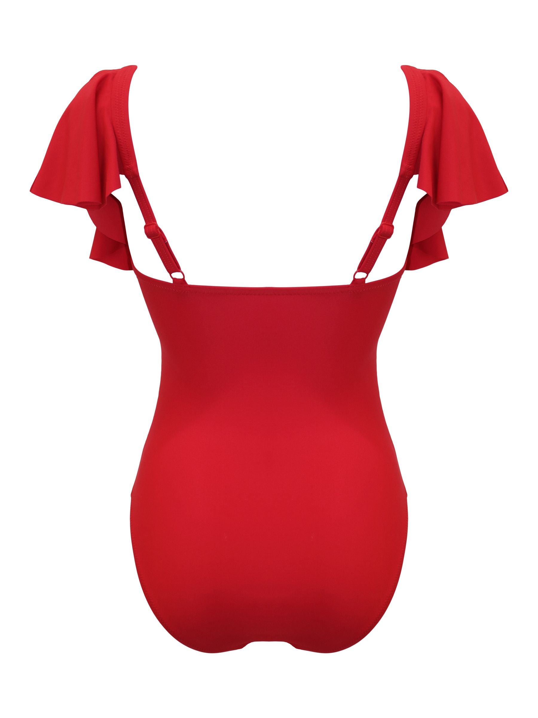 Buy Pour Moi Red Andalucia Frill Control Swimsuit from Next United Arab ...