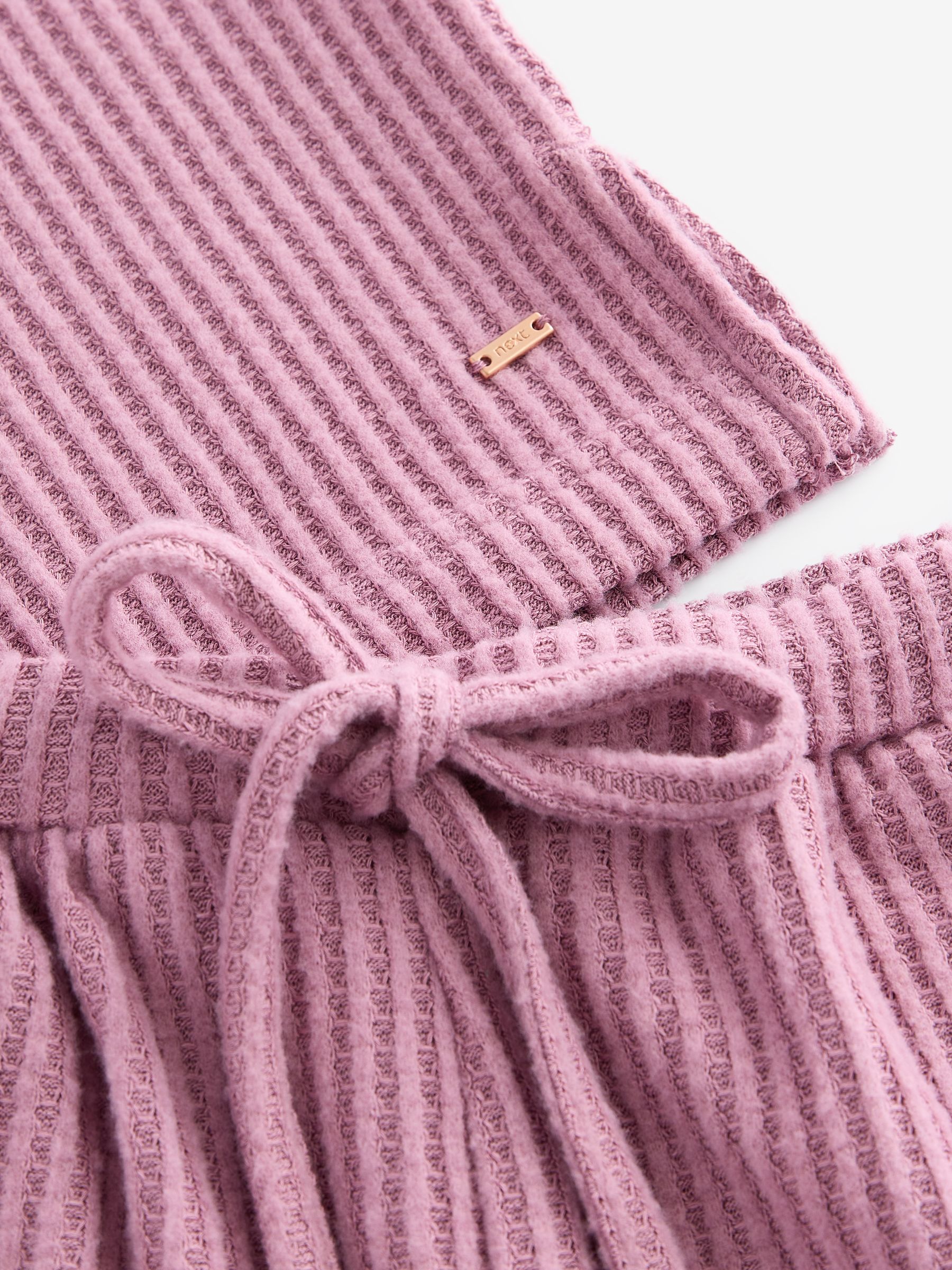 Buy Pink Cosy Waffle Pyjamas Set from the Next UK online shop