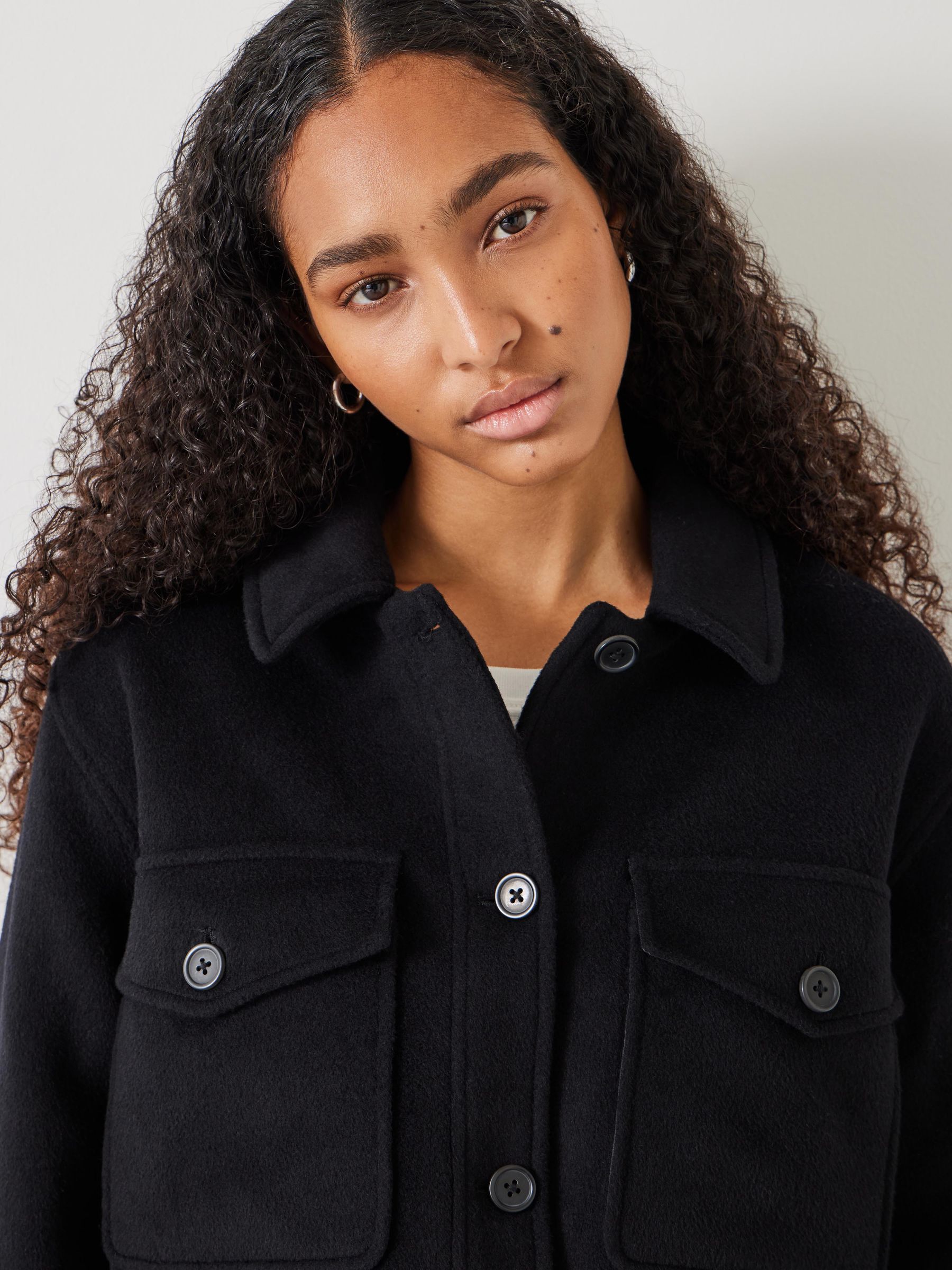 Buy Hush Black Taylah Wool Jacket from the Next UK online shop