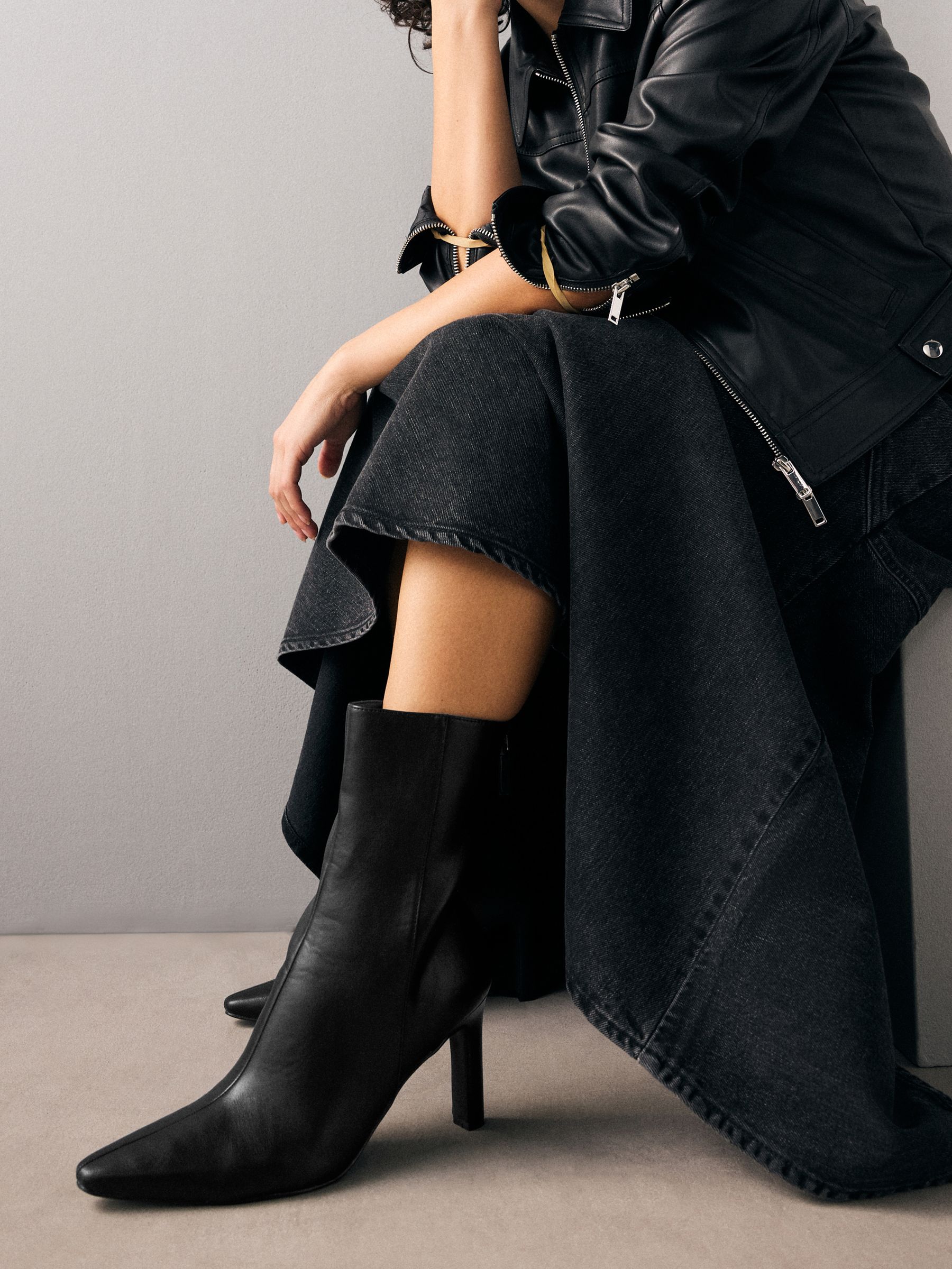 Buy Black Standard/Wide Fit Forever Comfort® Faux Zip Ankle Boots from ...