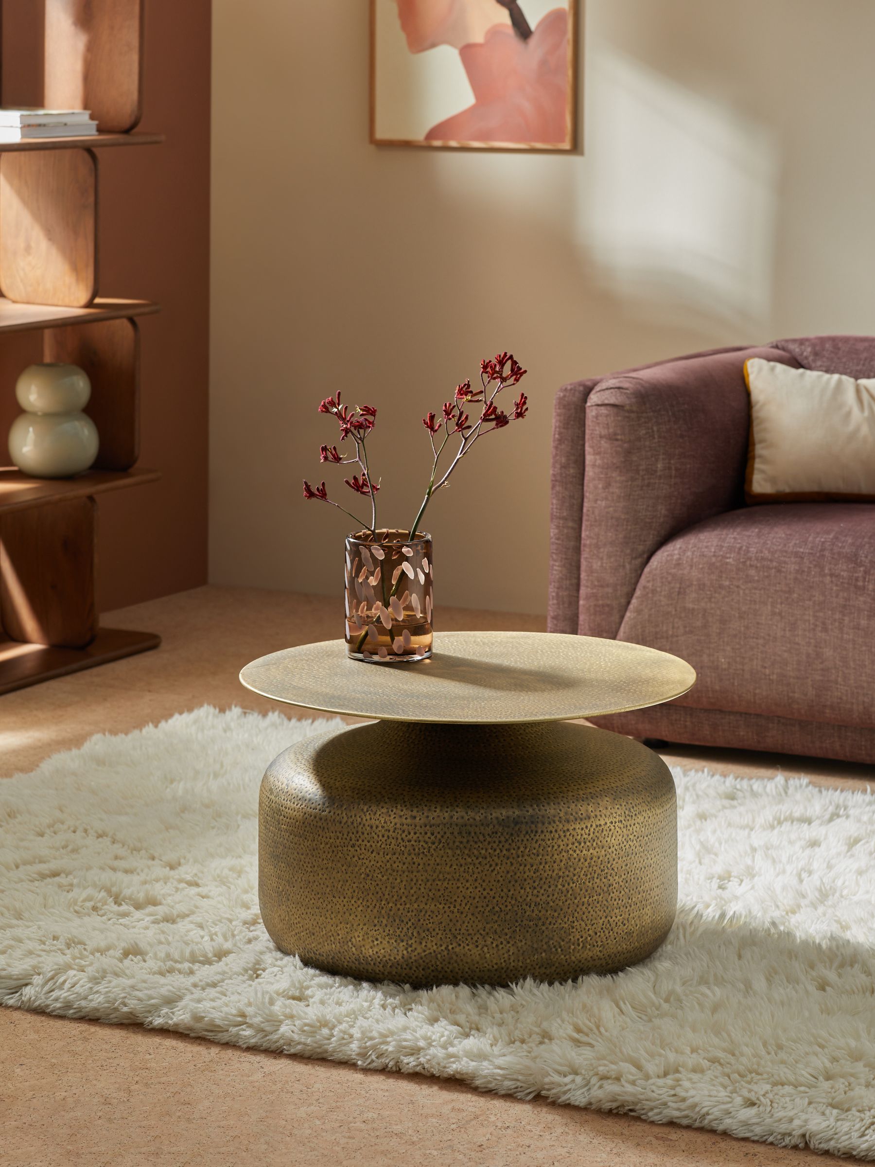 Buy MADE.COM Hammered Brass Zuri Metal Coffee Table from the Next UK online shop