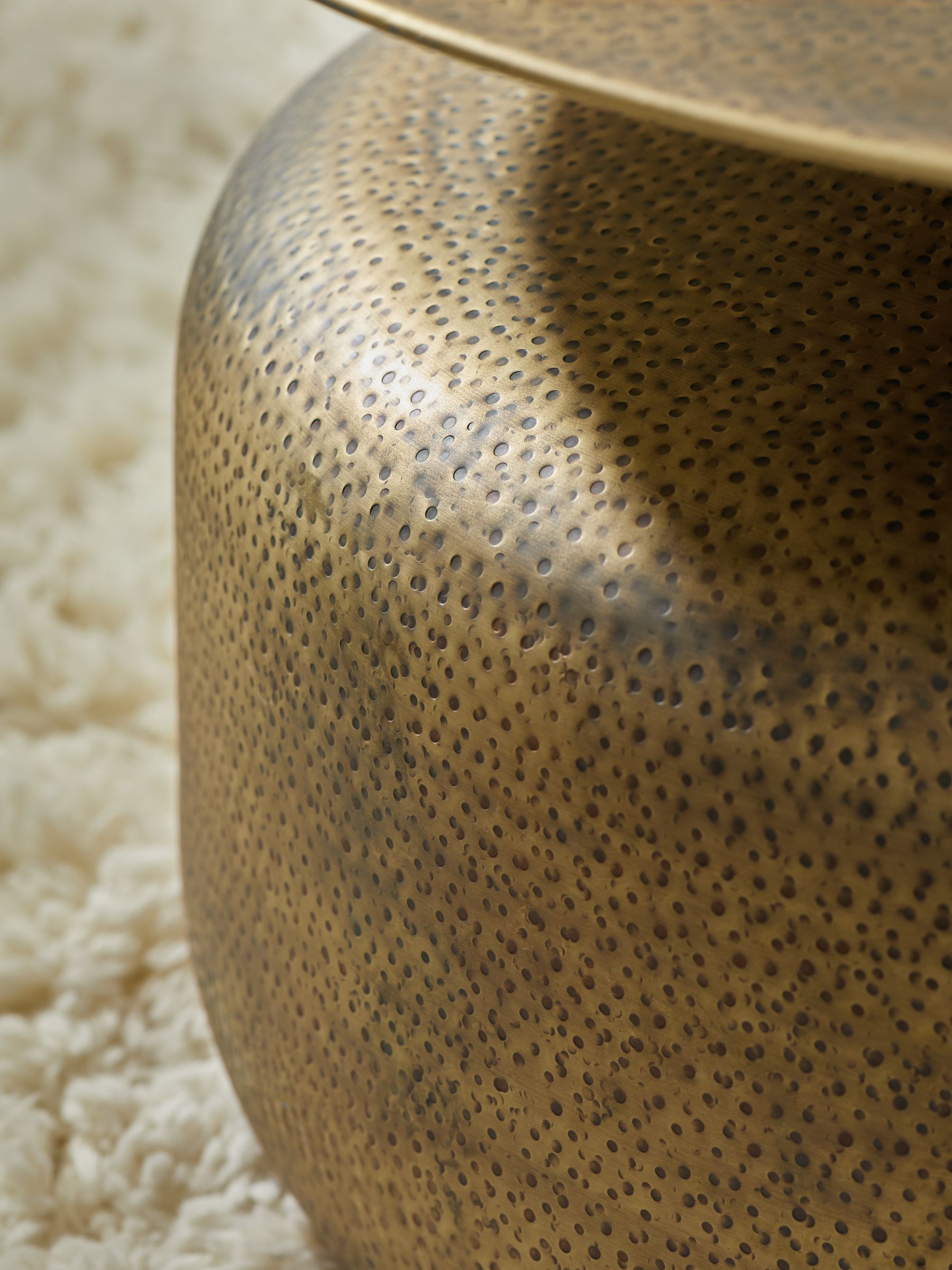 Buy MADE.COM Hammered Brass Zuri Metal Coffee Table from the Next UK ...