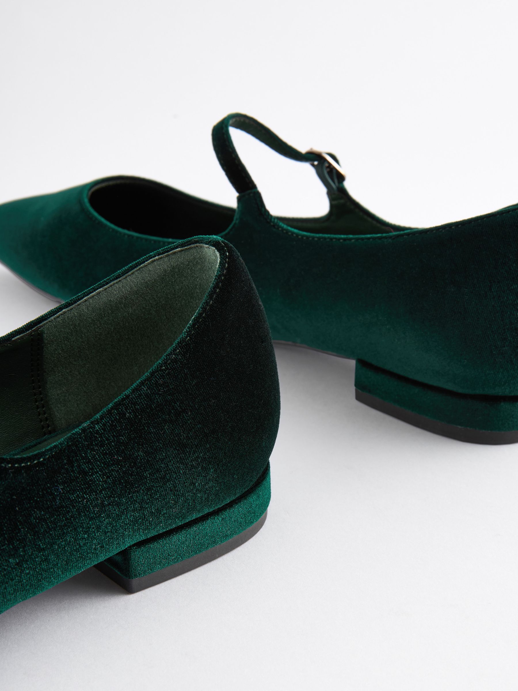 Buy Green Velvet Forever Comfort® Point Toe Mary Jane Shoes from the Next UK online shop
