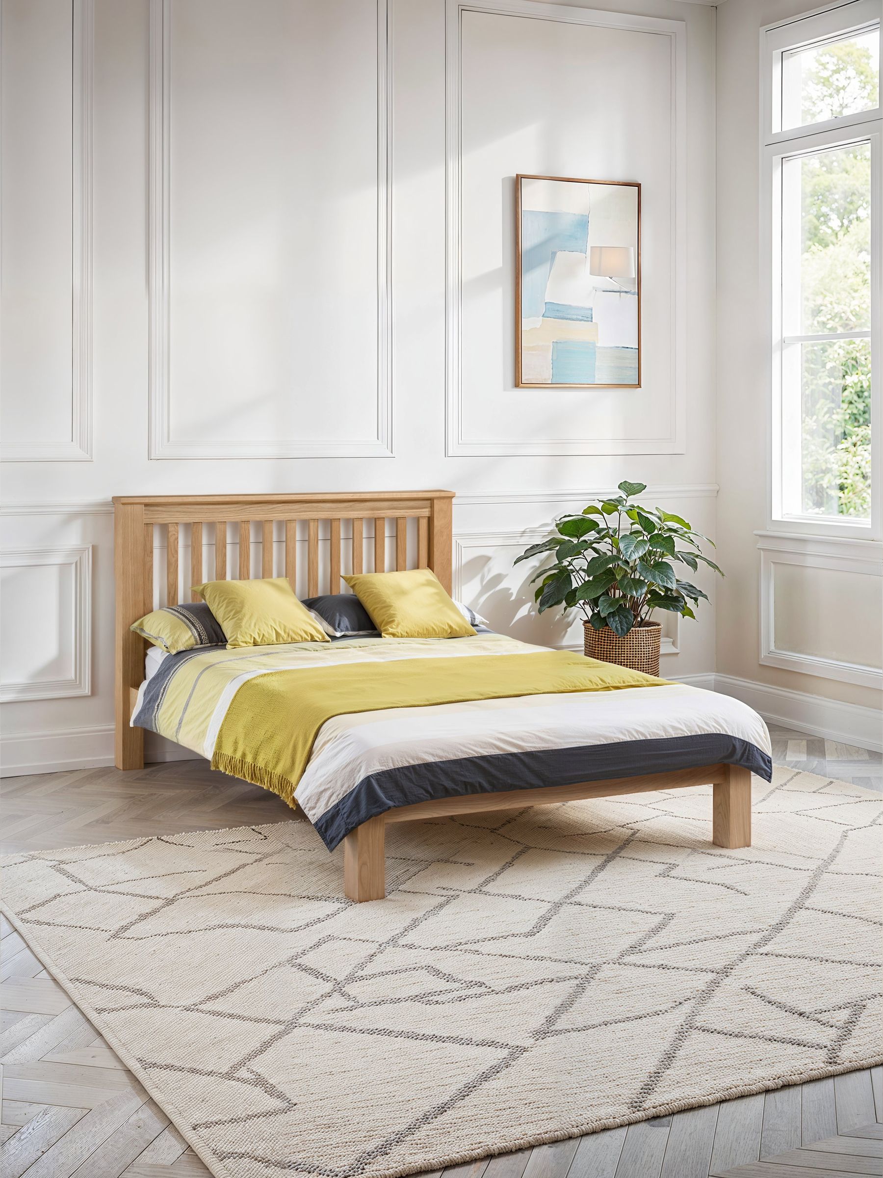 Buy Julian Bowen Light Oak Amsterdam Low Footend Wooden Bed from the ...