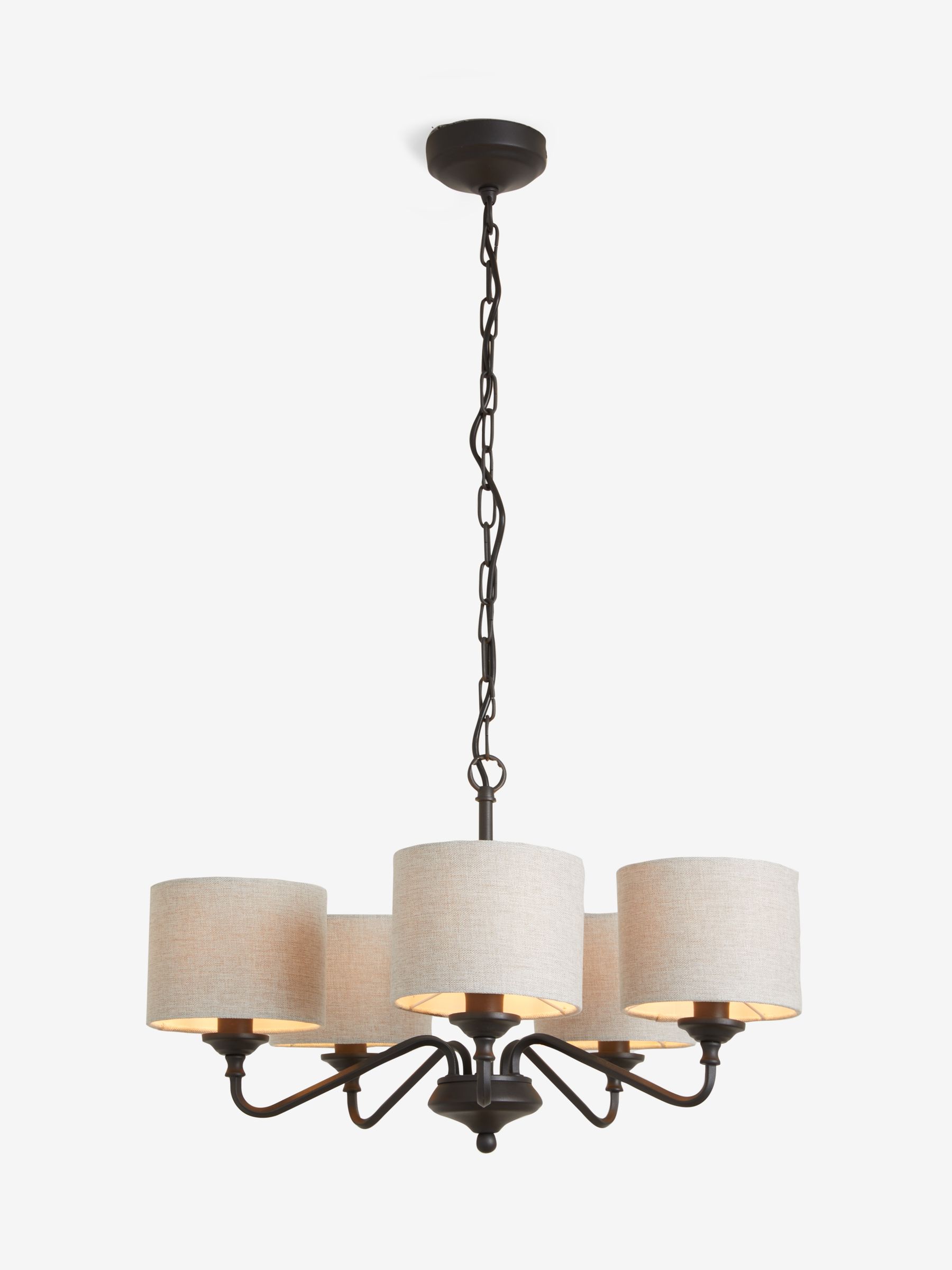 Buy Black Burford 5 Light Height Adjustable Ceiling Light Fitting from ...