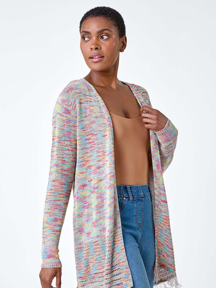 Buy Roman Multi Fringed Edge Longline Stripe Cardigan from the Next UK ...