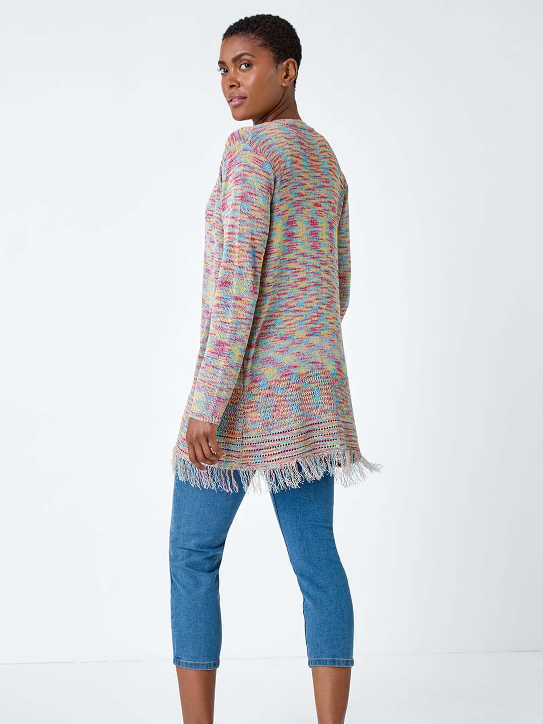 Buy Roman Multi Fringed Edge Longline Stripe Cardigan from the Next UK ...
