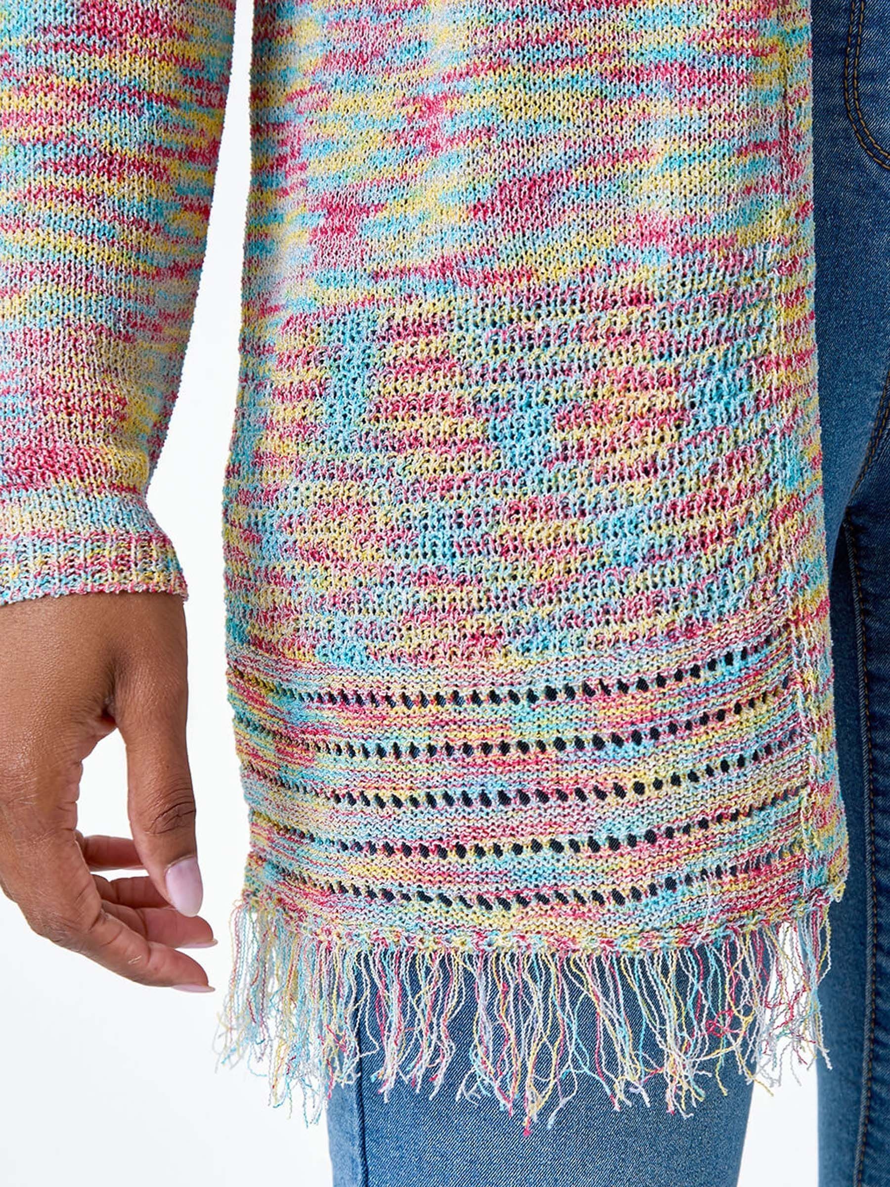 Buy Roman Multi Fringed Edge Longline Stripe Cardigan from the Next UK ...