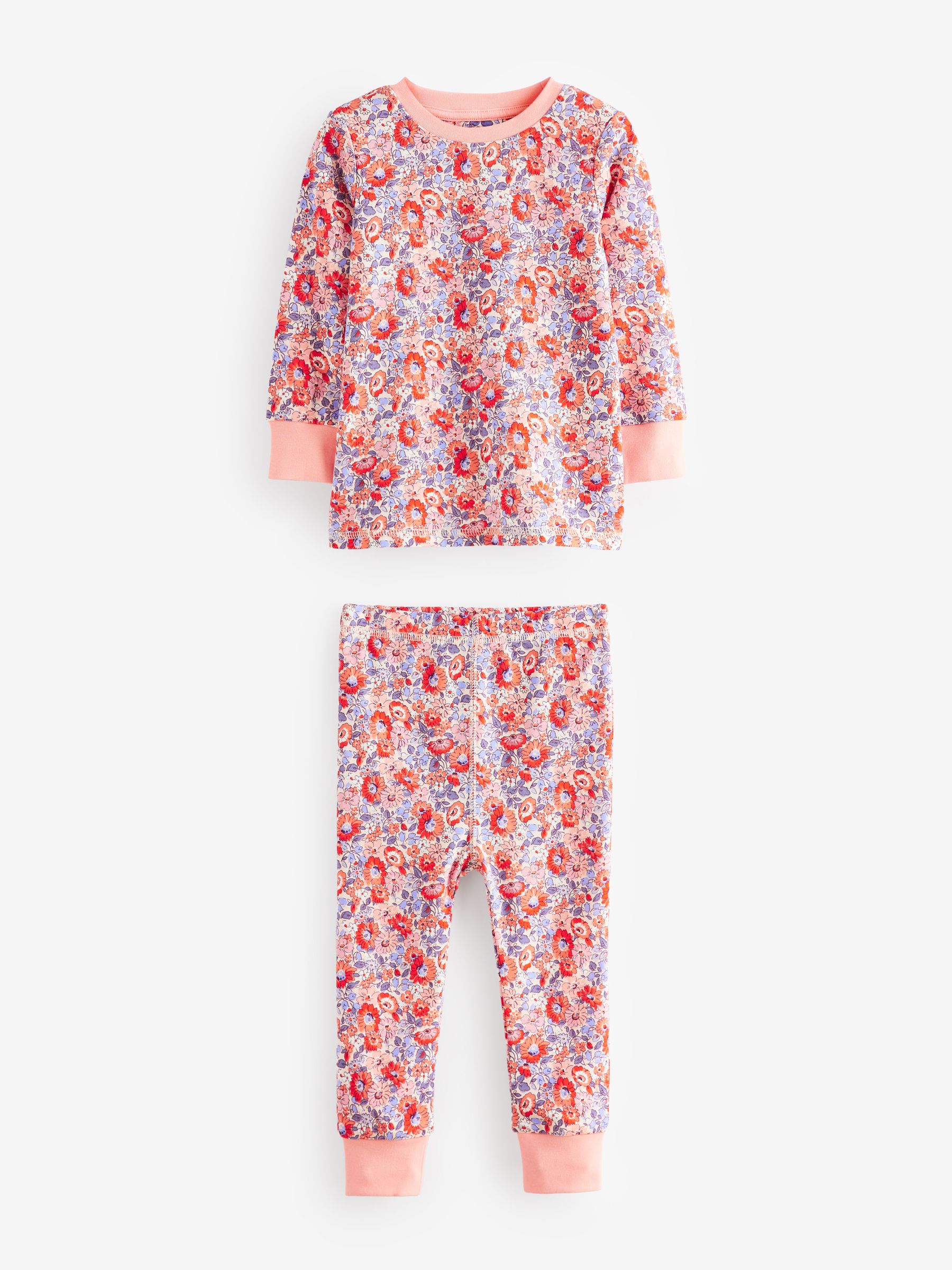 Buy Blue/Red Floral Cath Kidston Snuggle Pyjamas 3 Pack from the Next ...