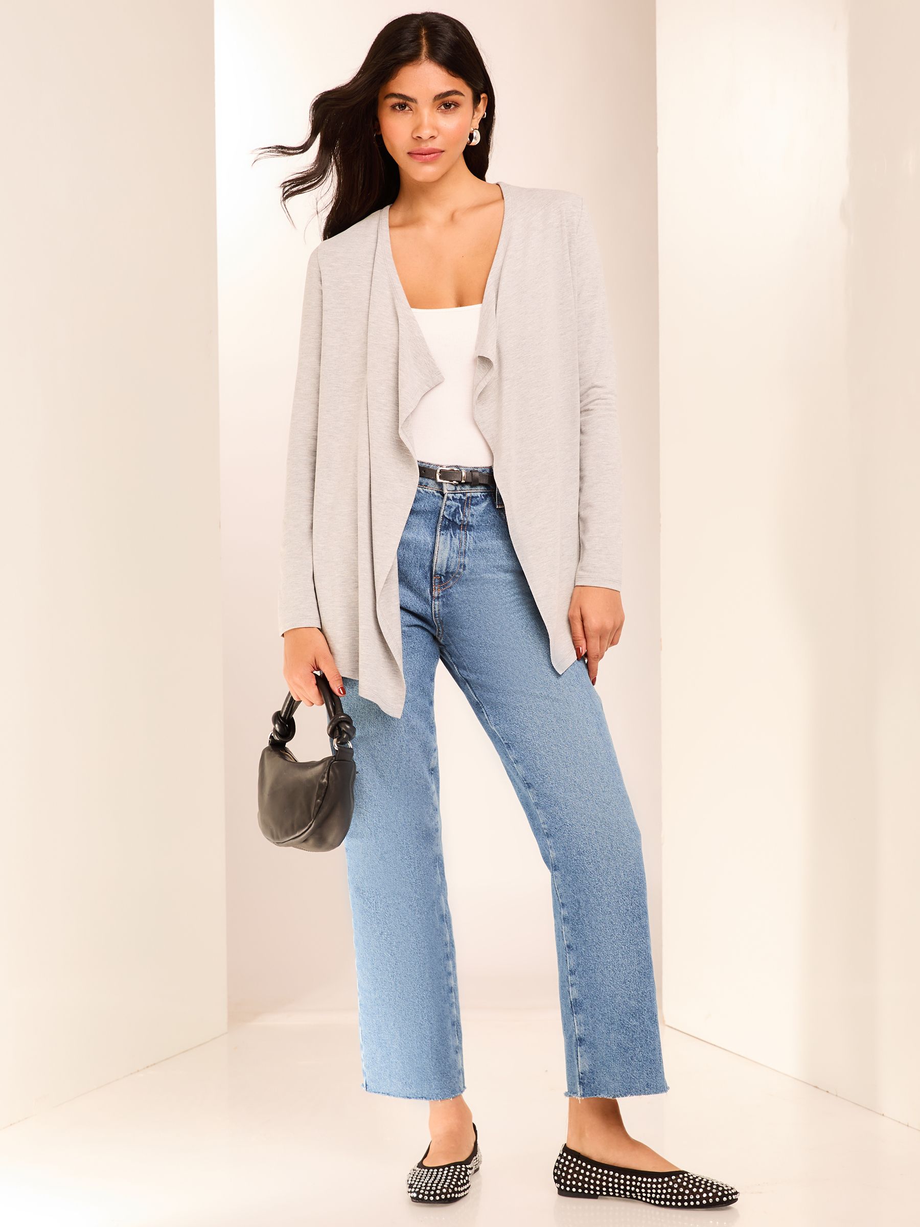 Buy Lipsy Grey Waterfall Cardigan from the Next UK online shop