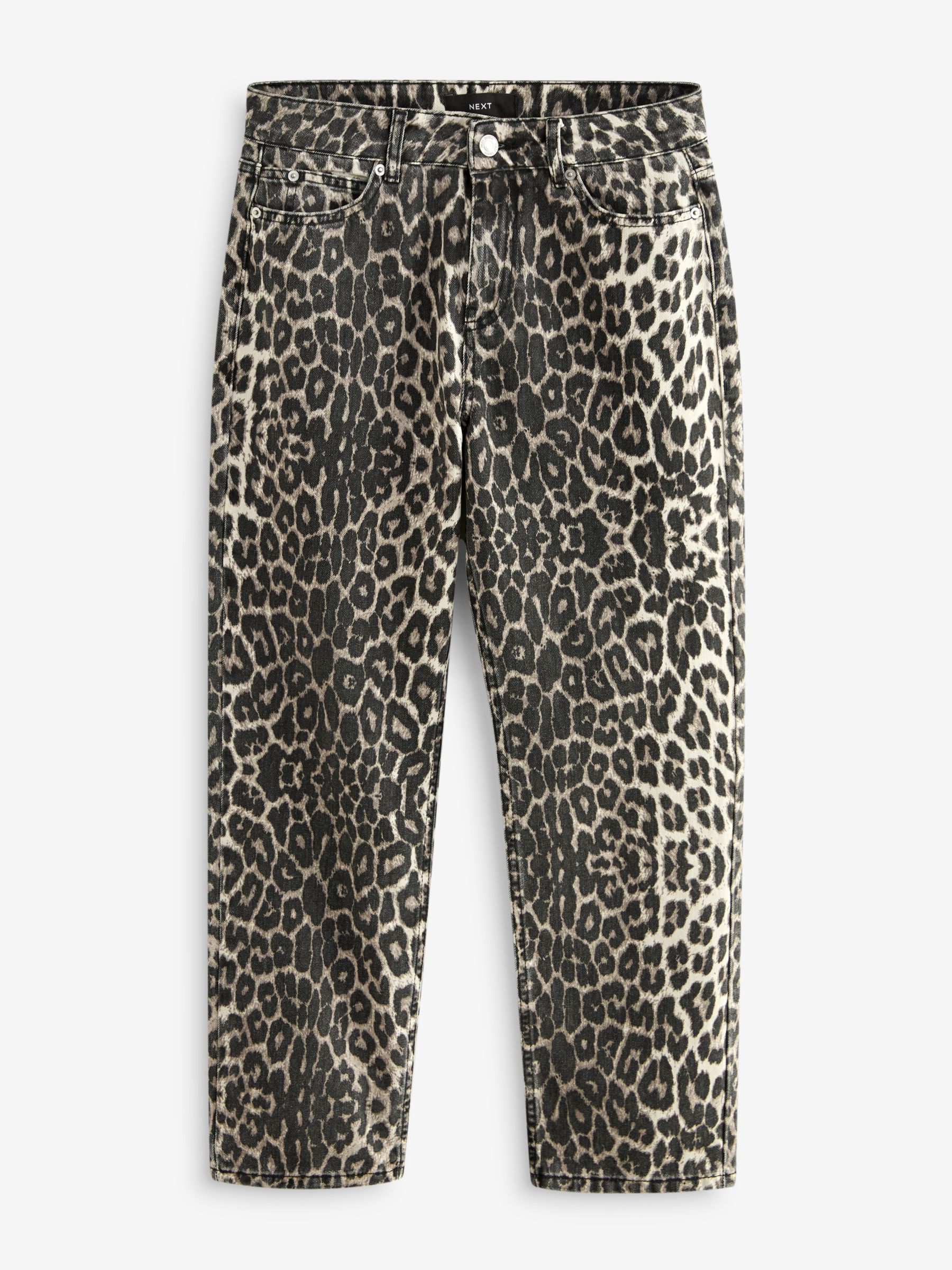 Buy Leopard Print Straight Leg Jeans from the Next UK online shop