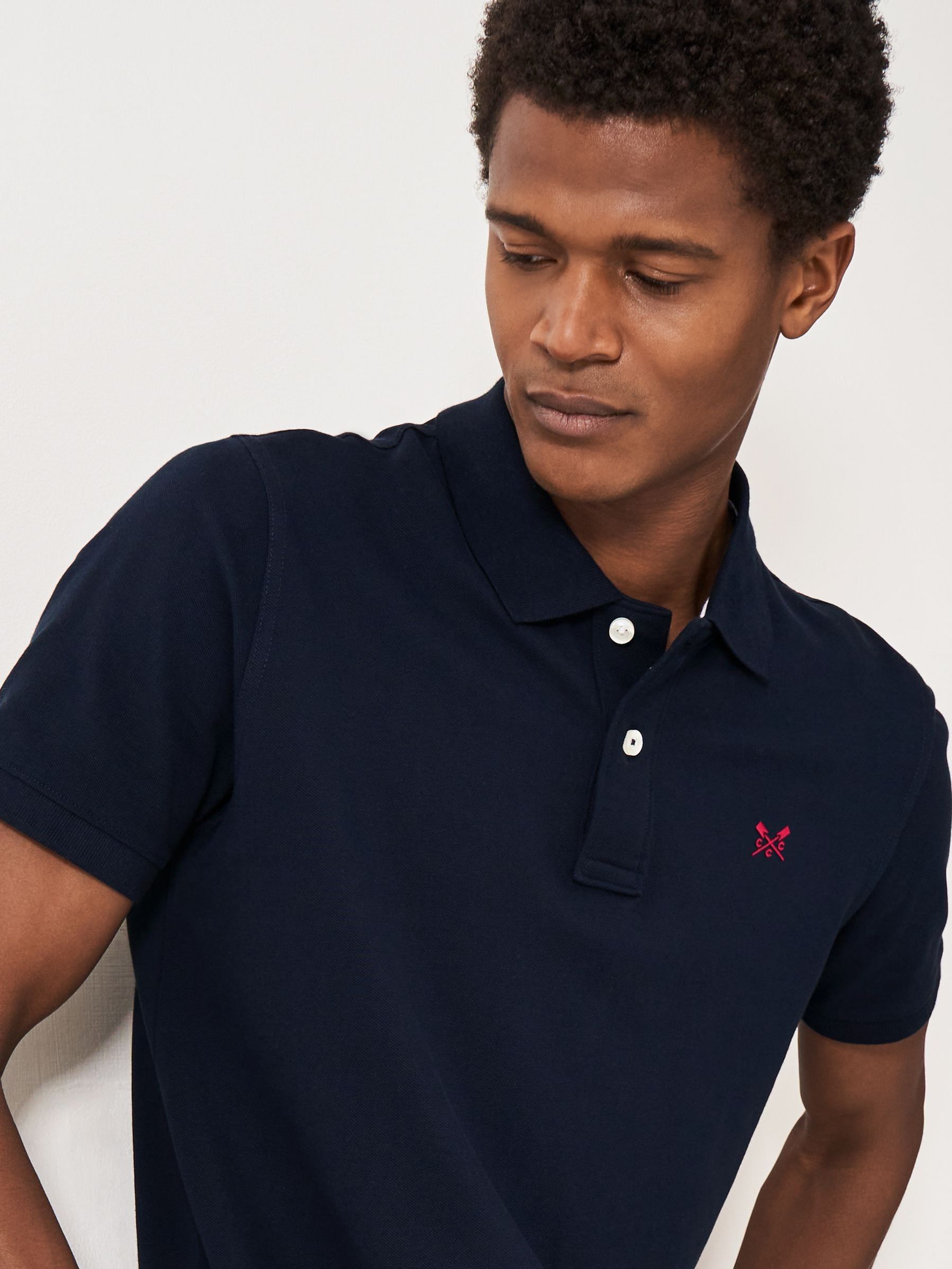 Buy Crew Clothing Navy 100% Cotton Pique Polo Shirt from the Next UK ...