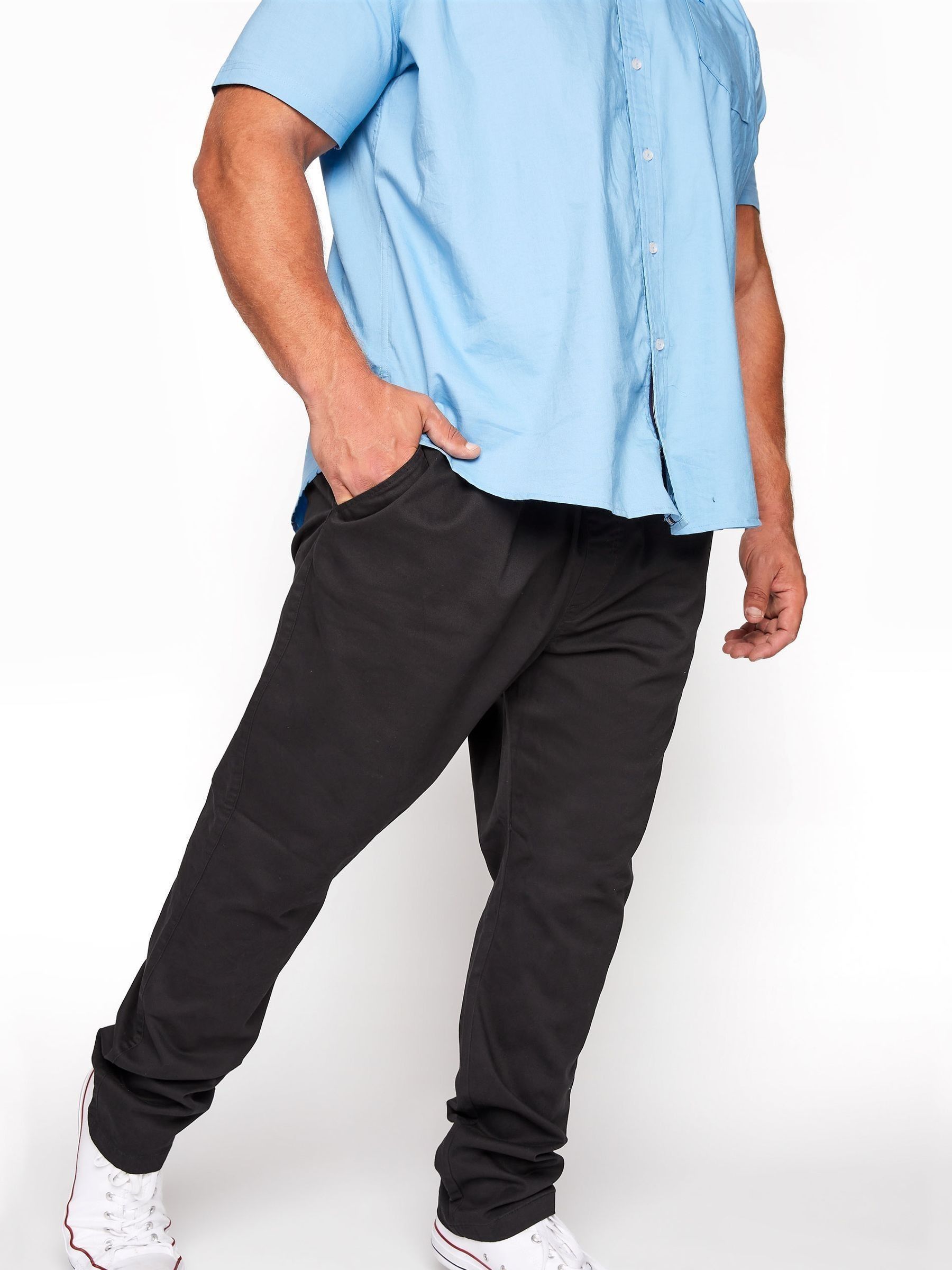 Buy BadRhino Big & Tall Black Elasticated Waist Rugby Trousers from the ...