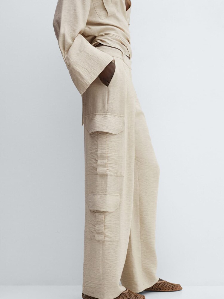 Buy Mango Brown Pleated Cargo Pants from the Next UK online shop