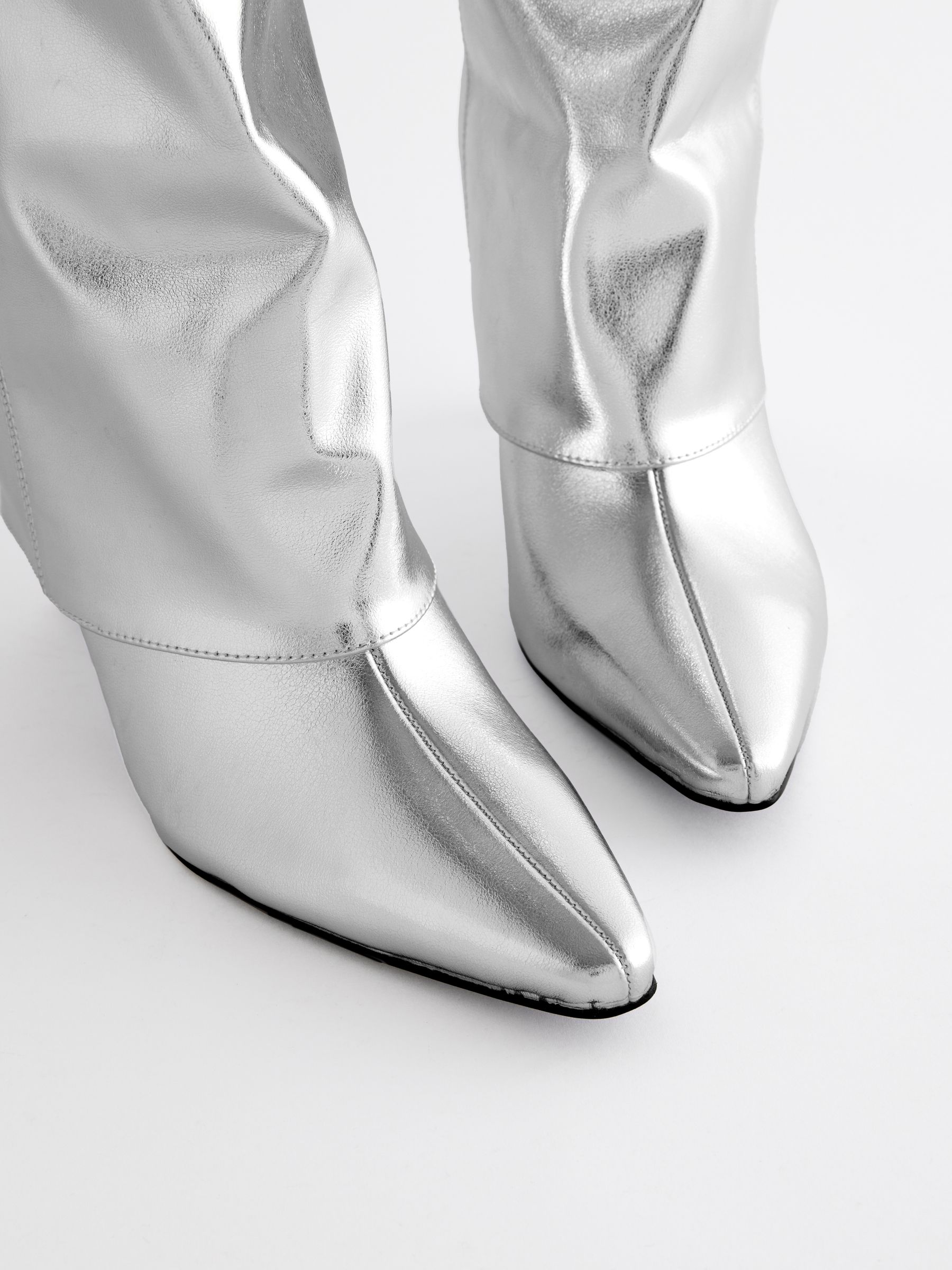 Buy Silver Forever Comfort® Knee High Cuffed Boots from the Next UK ...