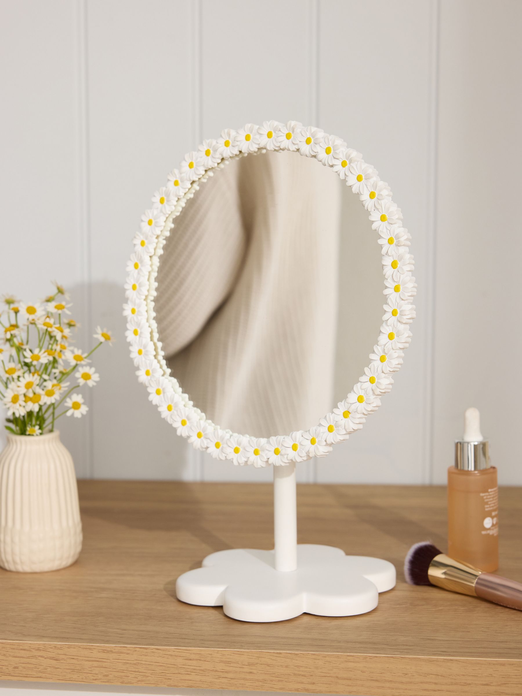 Buy White Daisy Round Dressing Table Mirror from the Next UK online shop