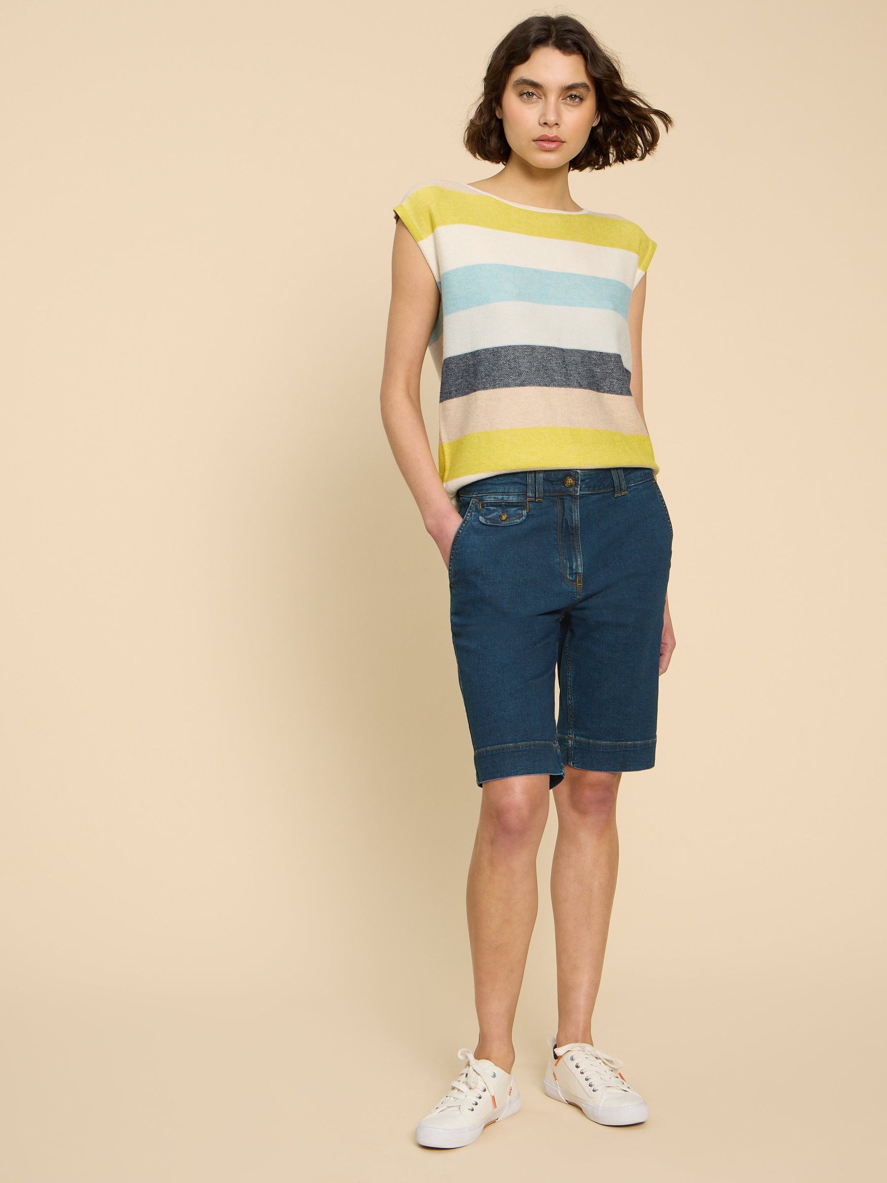 Buy White Stuff Blue Hayley Denim Shorts from the Next UK online shop