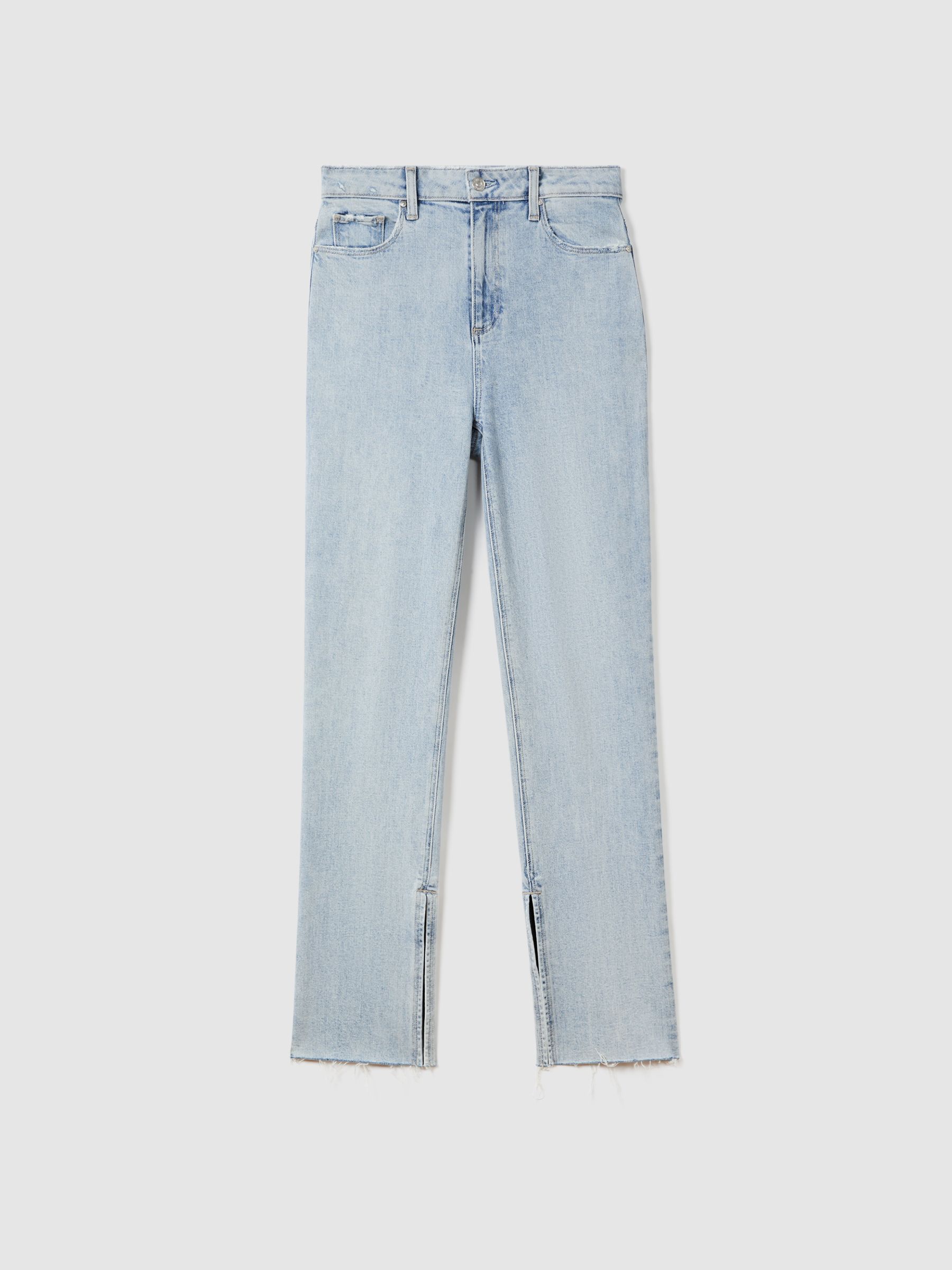 Buy Paige Gianna Blue Straight Leg Split Hem Jeans from the Next UK ...