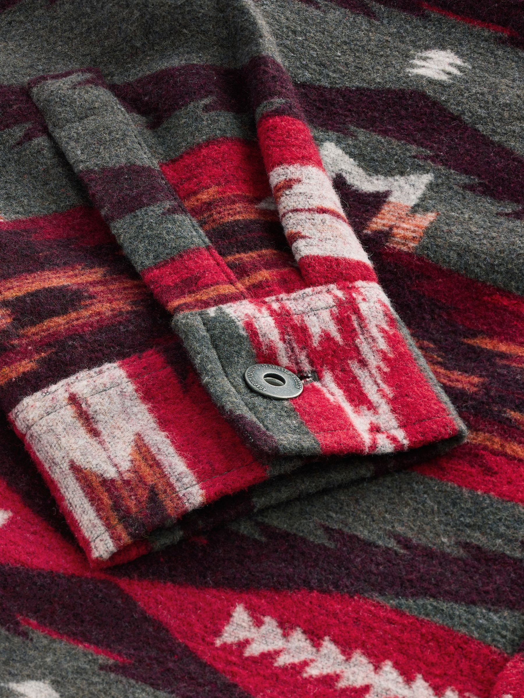 Buy Red Borg Lined Pattern Shacket from the Next UK online shop