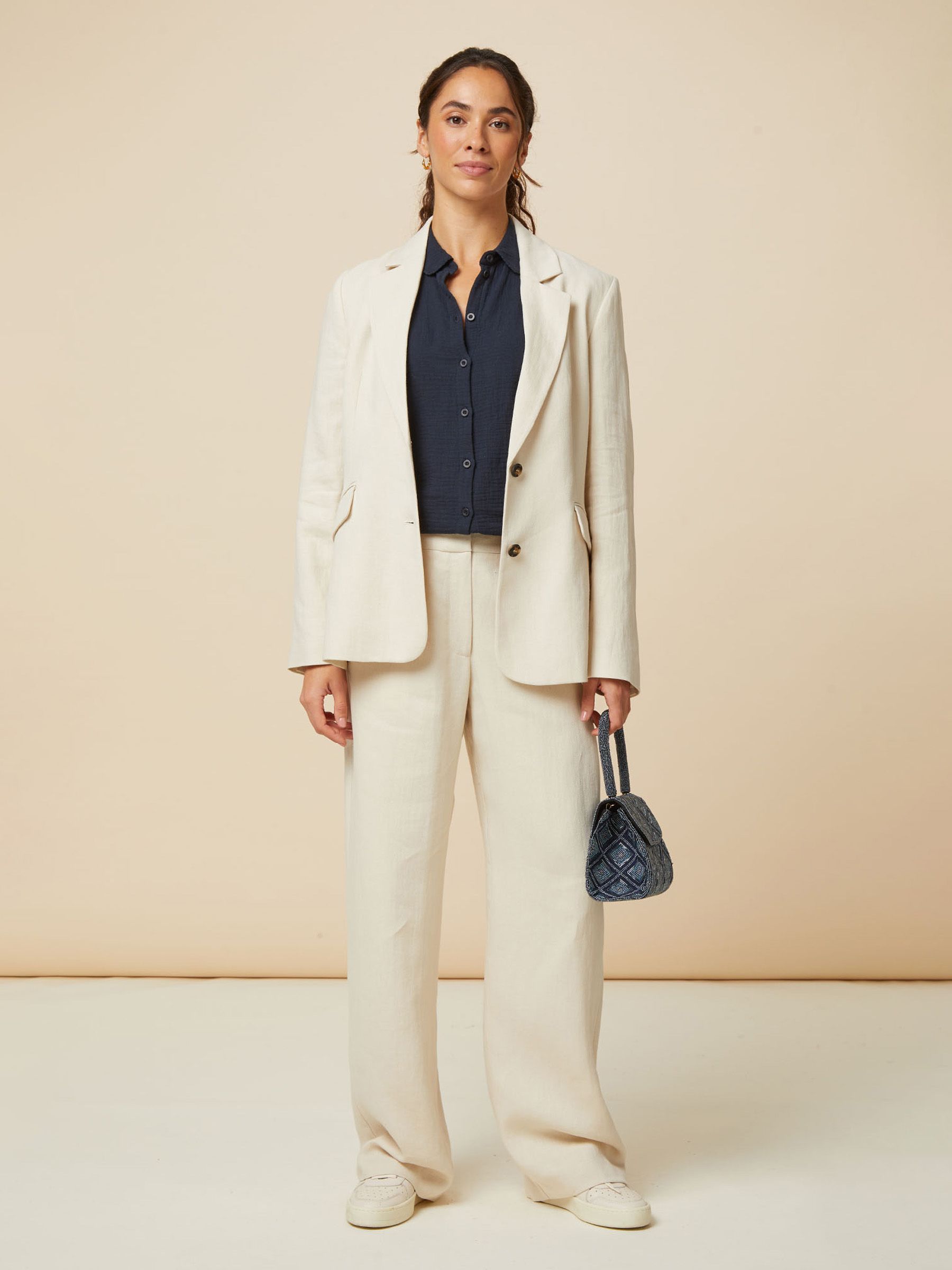 Buy Aspiga Cream Linen Jacket from the Next UK online shop