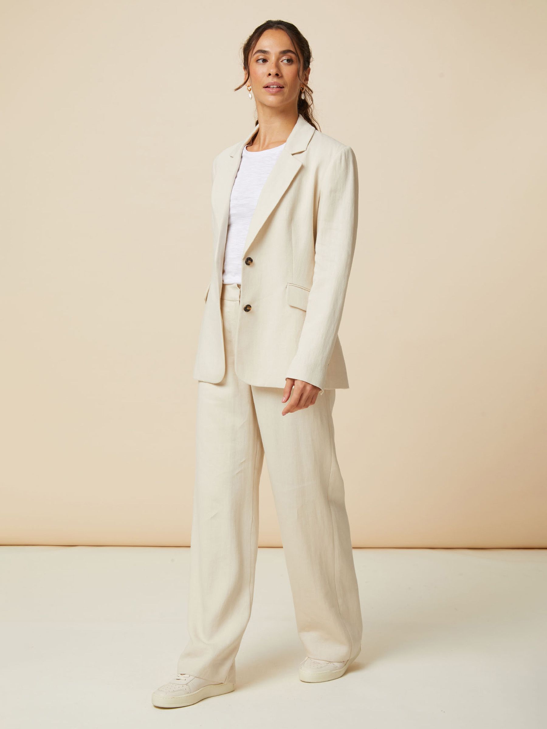 Buy Aspiga Cream Linen Jacket from the Next UK online shop