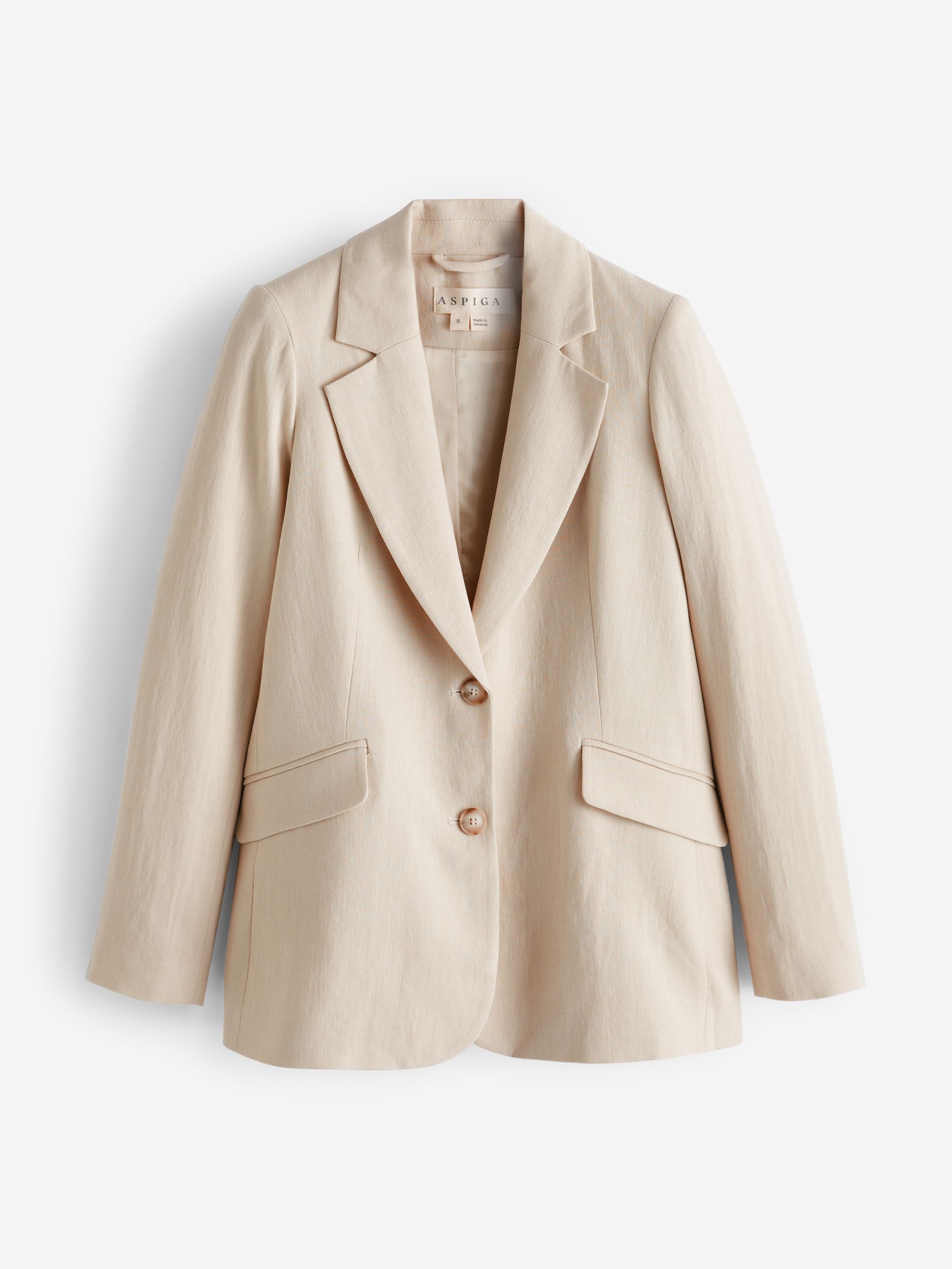 Buy Aspiga Cream Linen Jacket from the Next UK online shop