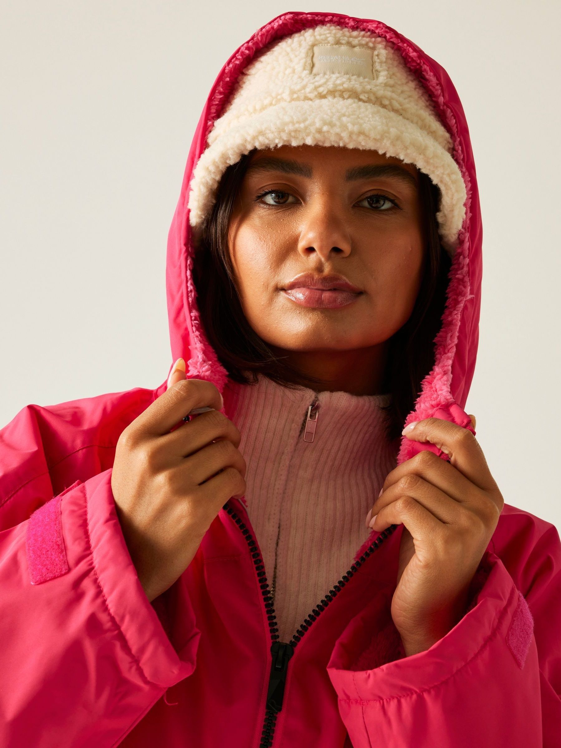Buy Regatta Bright Pink Oversized Waterproof Borg-Fleece Lined Changing ...