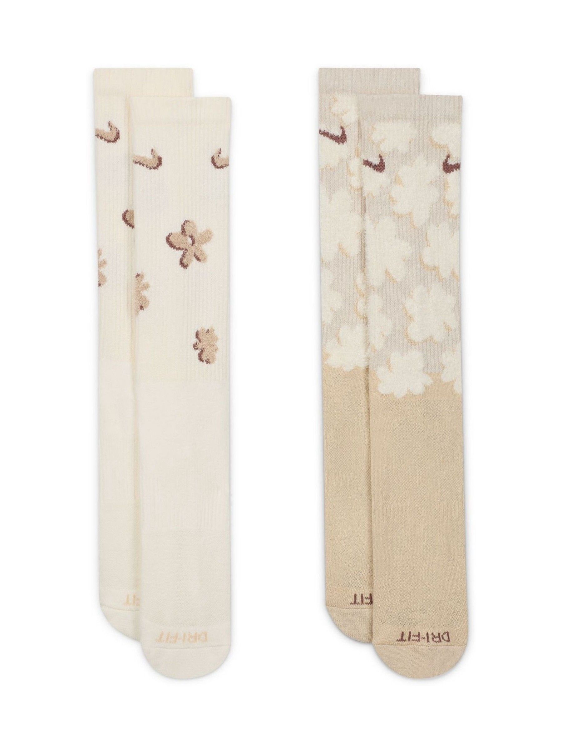 Buy Nike Neutral Everyday Plus Flower Cushioned Crew Socks 2 Pack from ...