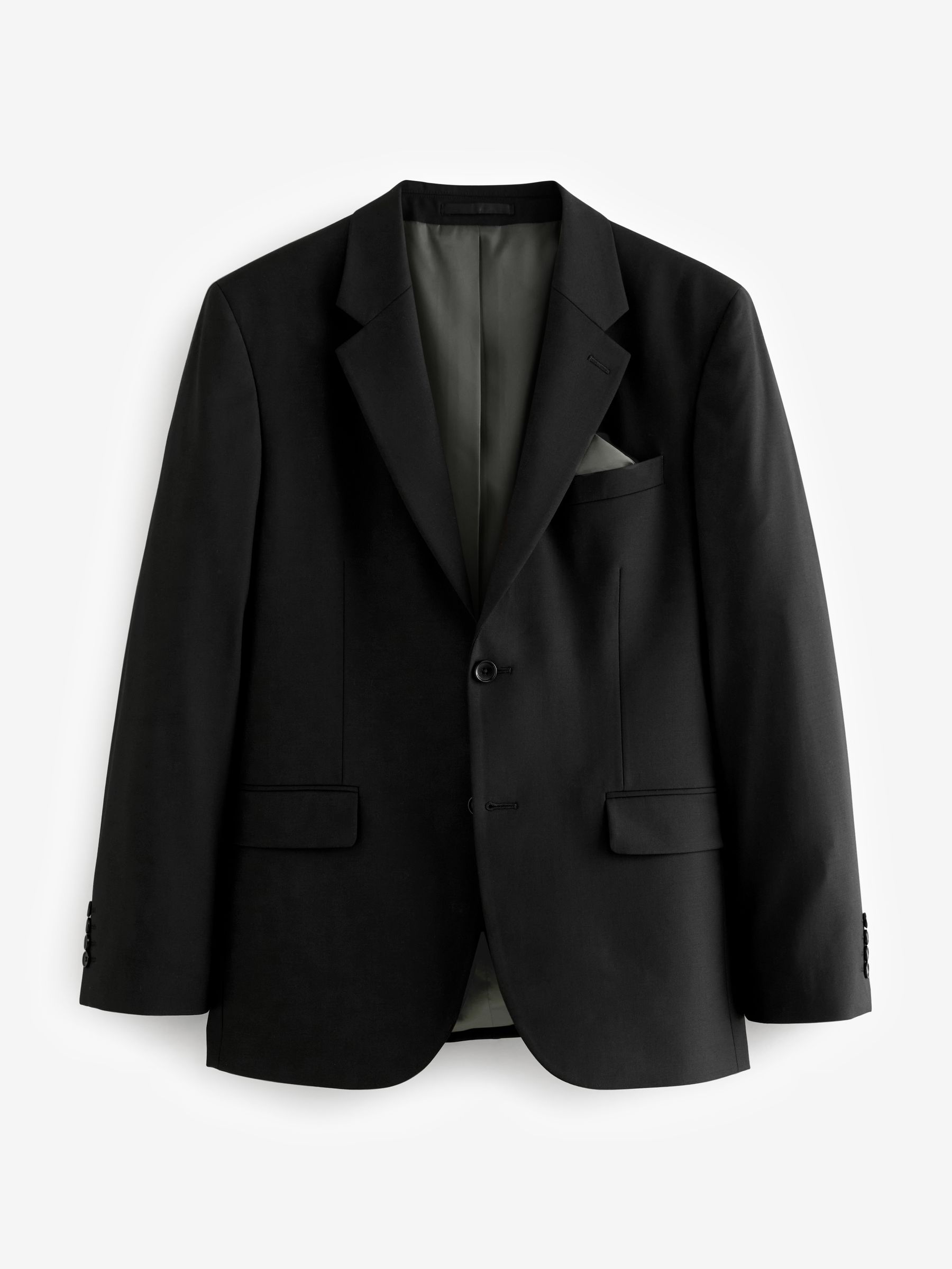 Buy Black Tailored Fit Wool Blend Motionflex Suit Jacket from the Next ...