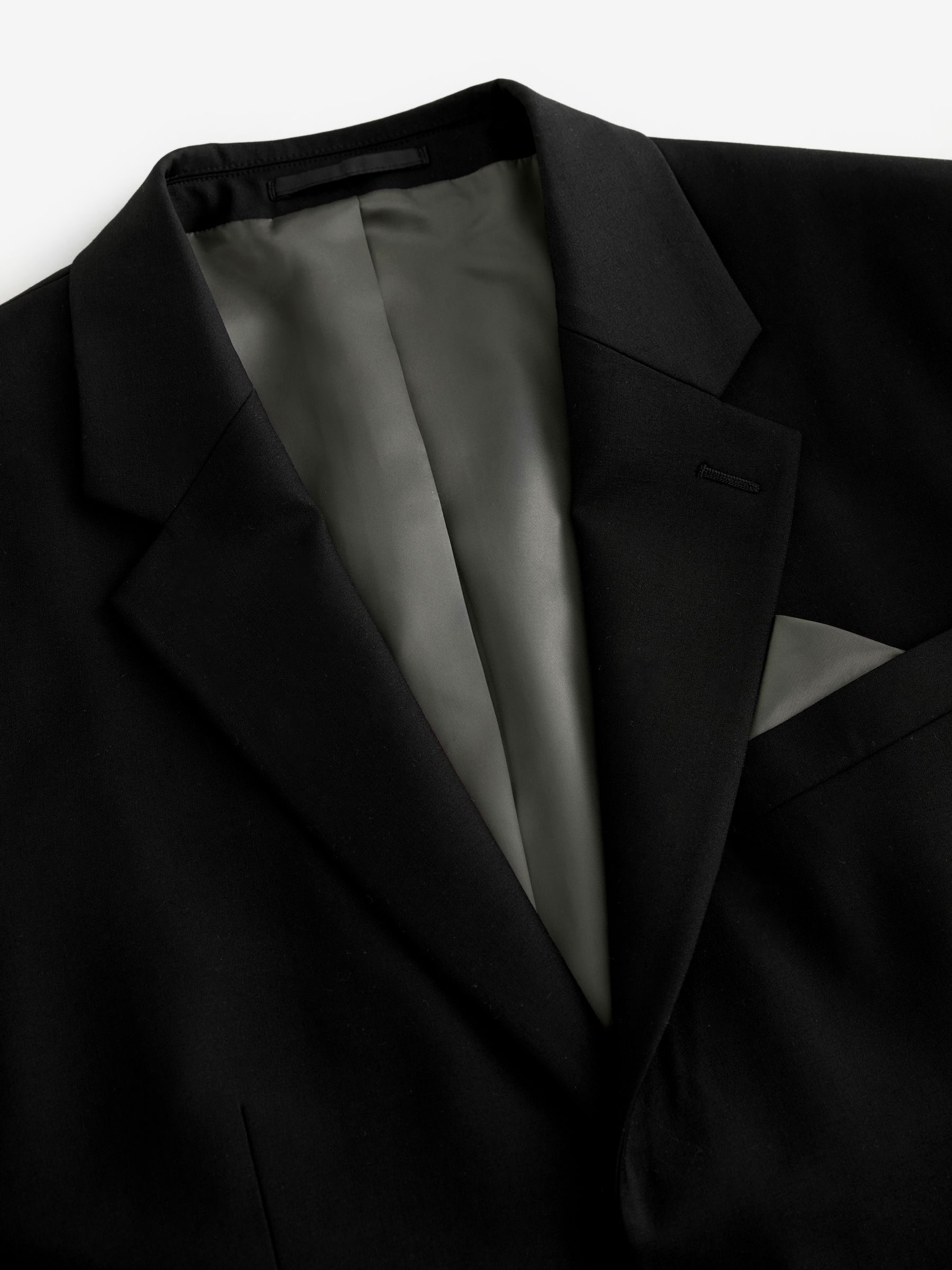 Buy Black Tailored Fit Wool Blend Motionflex Suit Jacket from the Next ...