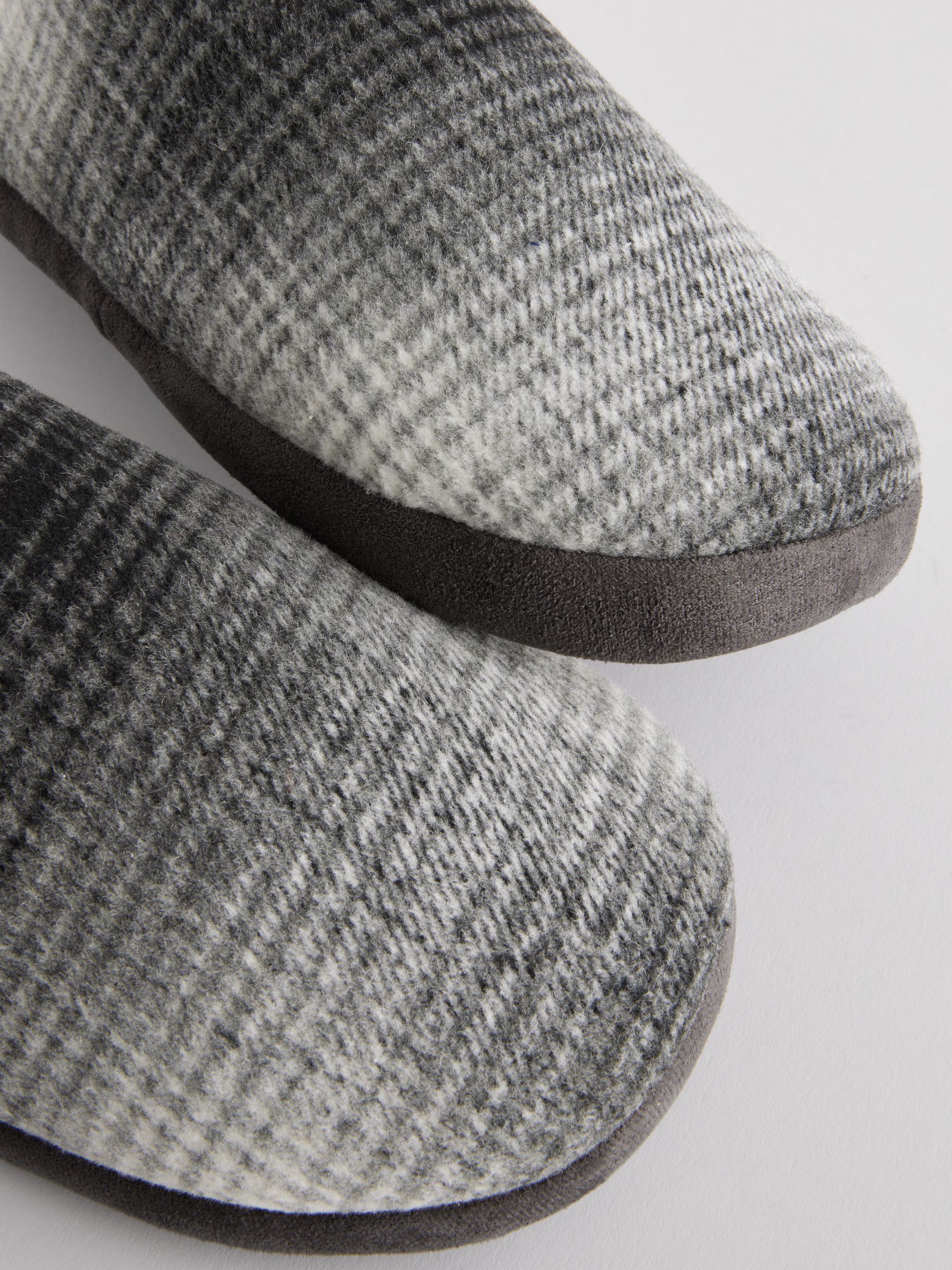 Buy Grey Checked Mule Slippers from the Next UK online shop