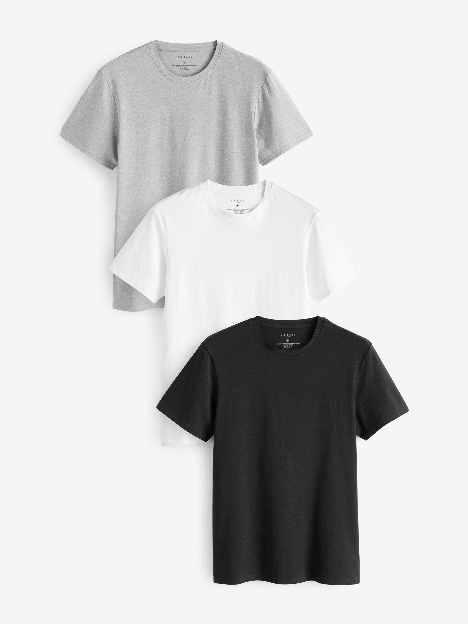 Buy Ted Baker Black Crew Neck T-Shirts 3 Pack from the Next UK online shop
