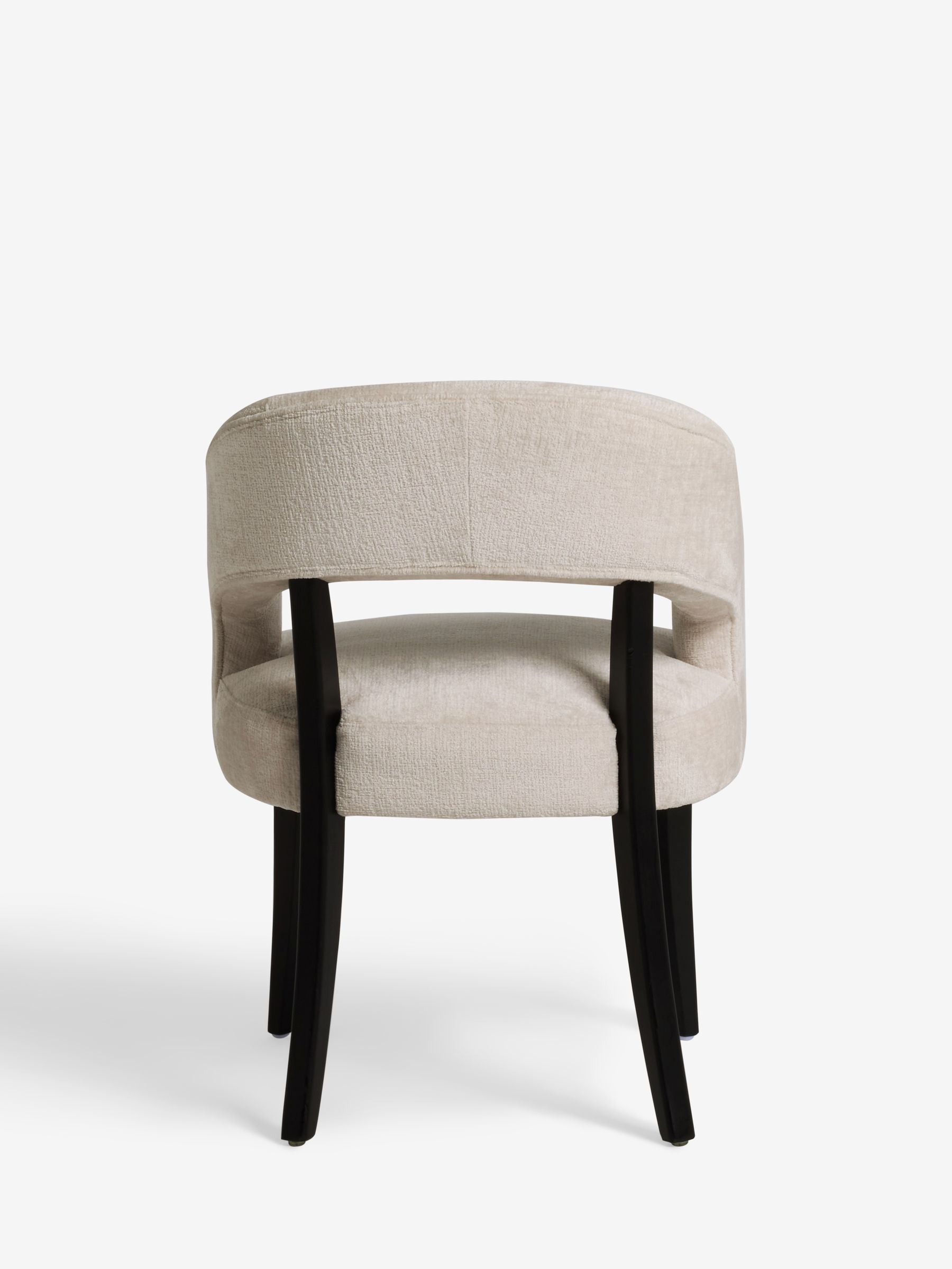 Buy Set of 2 Plush Chenille Oyster Black Leg Remi Dining Chairs from ...
