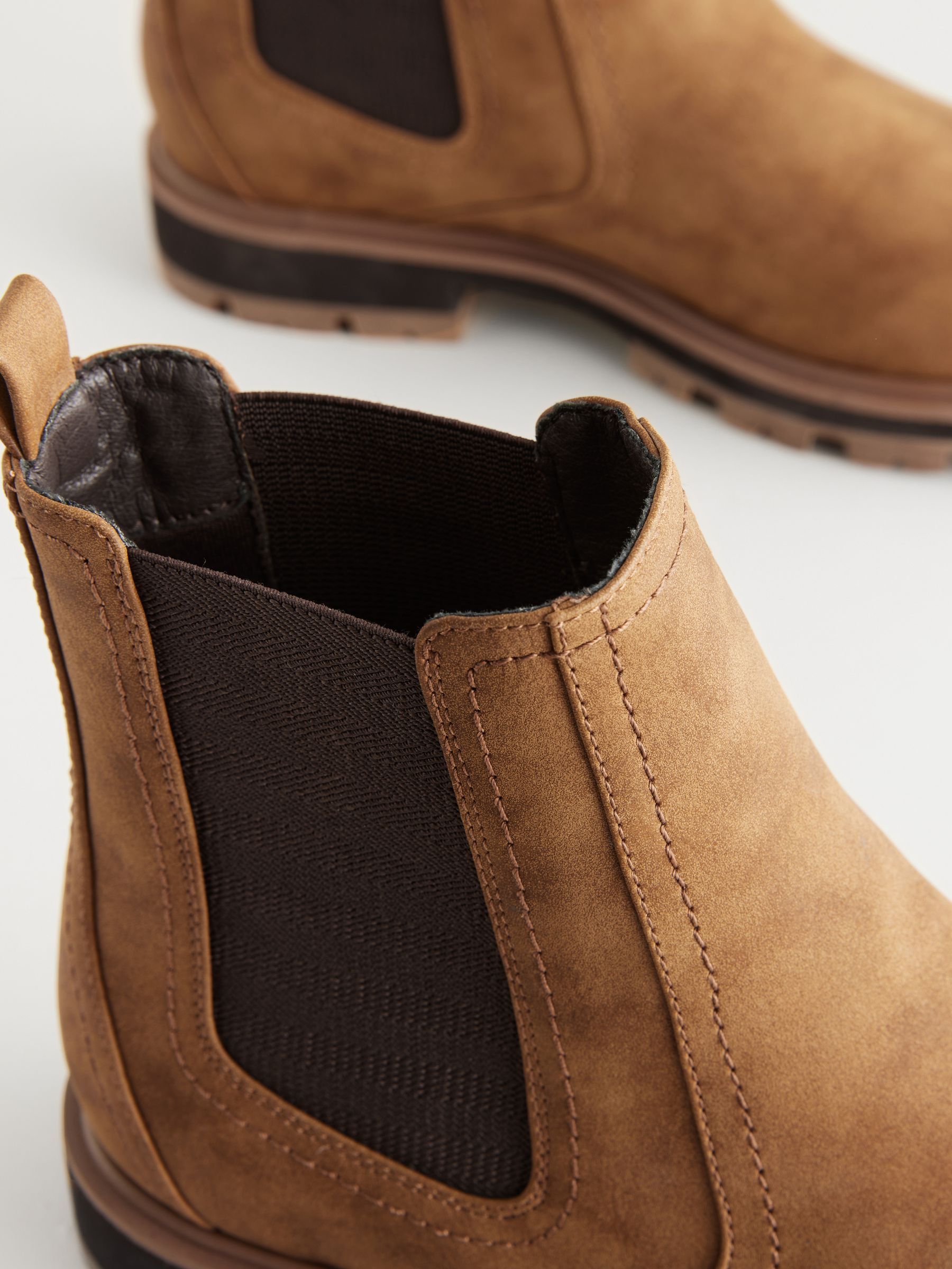 Buy Tan Brown Extra Wide Fit Chelsea Boots from the Next UK online shop