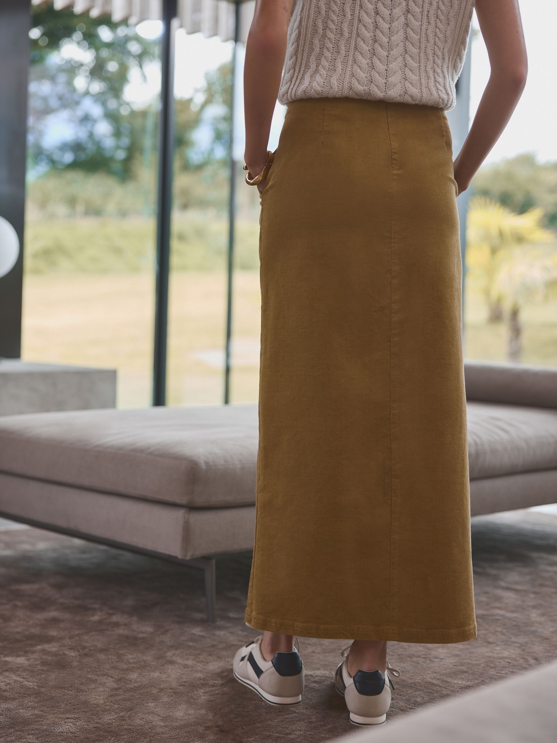 Buy Mole Brown Premium Corduroy A-Line Skirt from the Next UK online shop