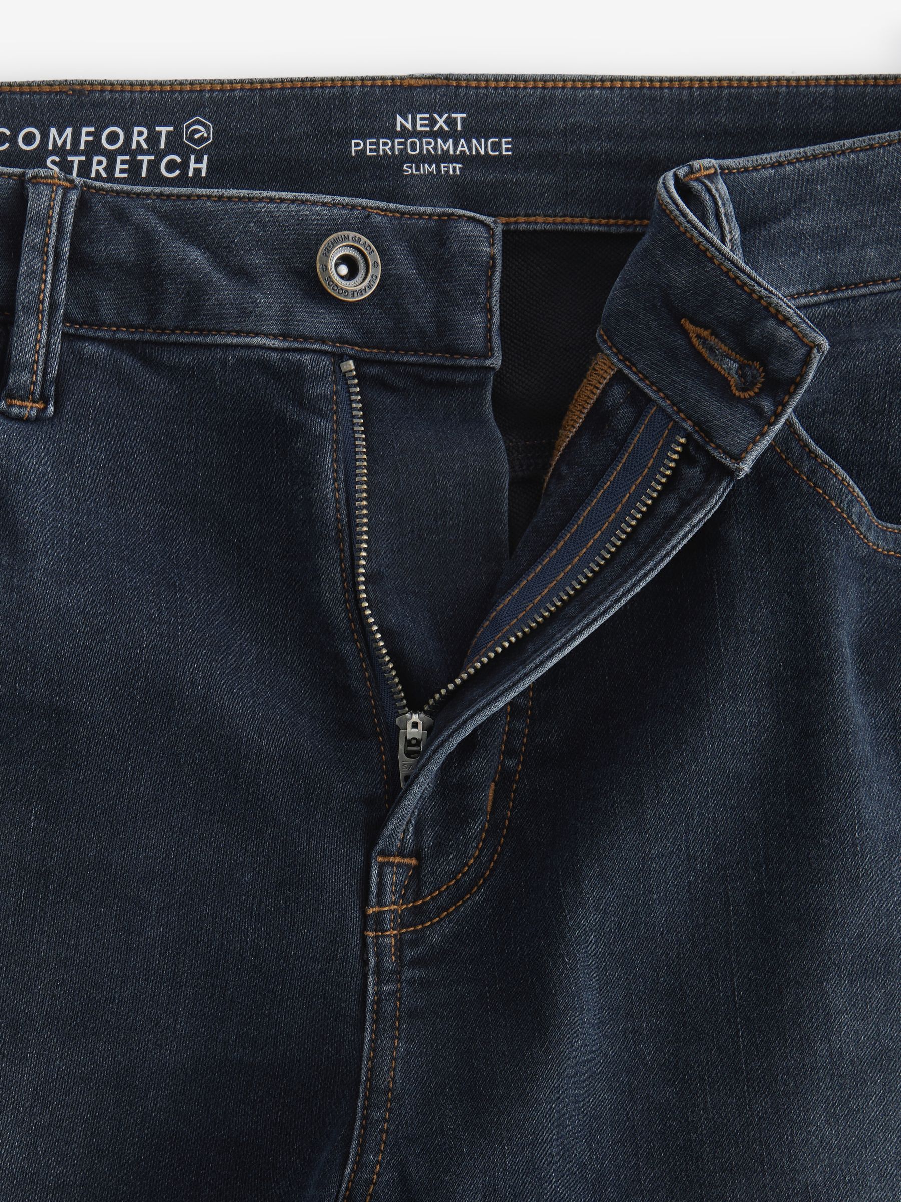 Buy Blue Grey Vintage Slim Fit Comfort Stretch Jeans from the Next UK ...