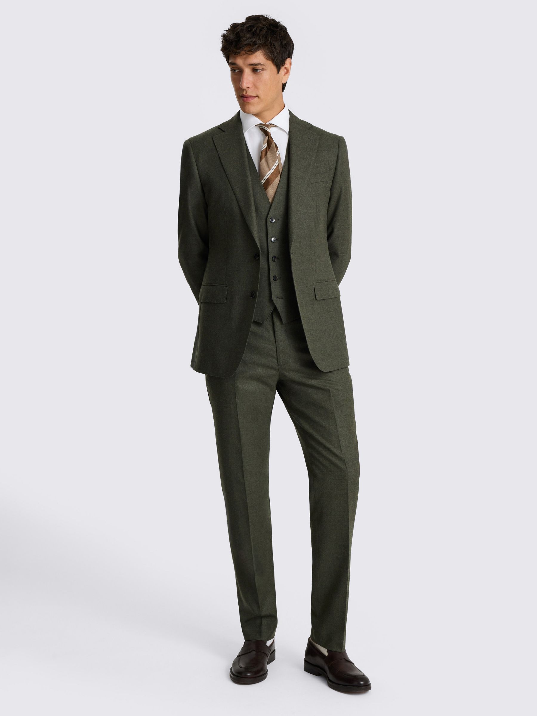 Buy MOSS Army Green Tailored Fit Performance Suit Jacket from the Next ...