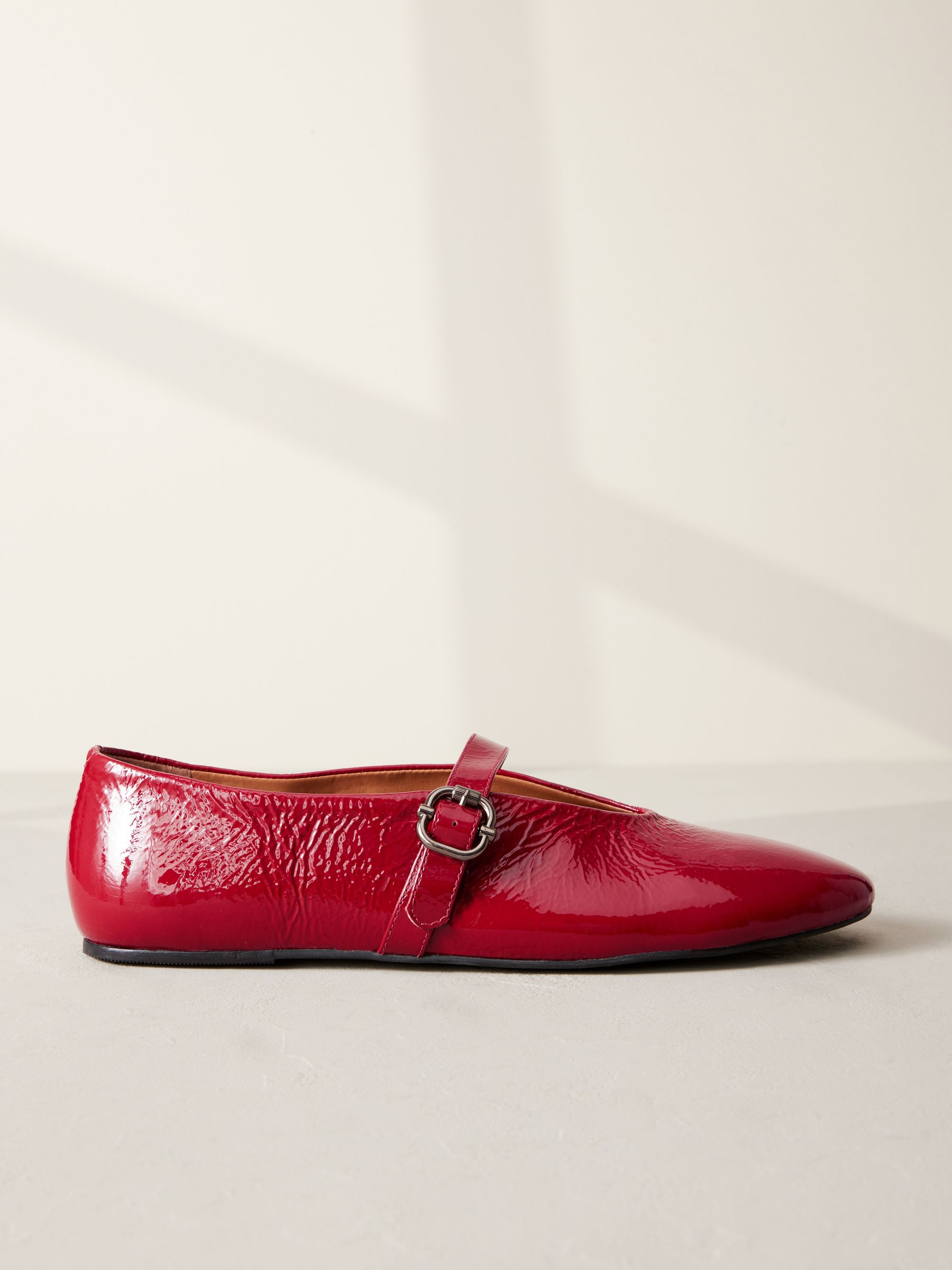 Buy Red Standard/Wide Fit Signature Leather Mary Jane Shoes from Next ...