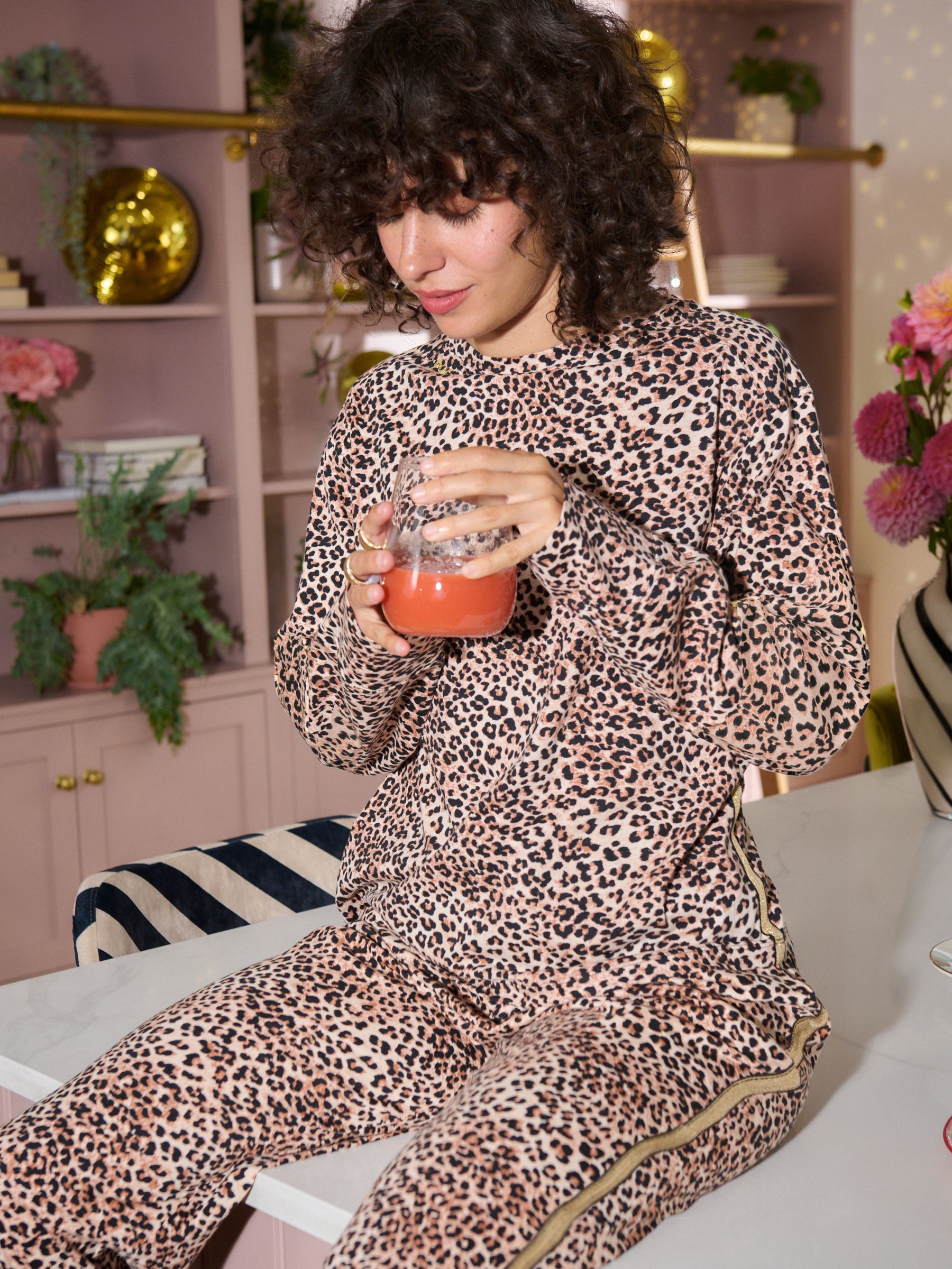 Buy Rockett St George Leopard Print Jersey 100% Cotton Pyjamas Set from ...