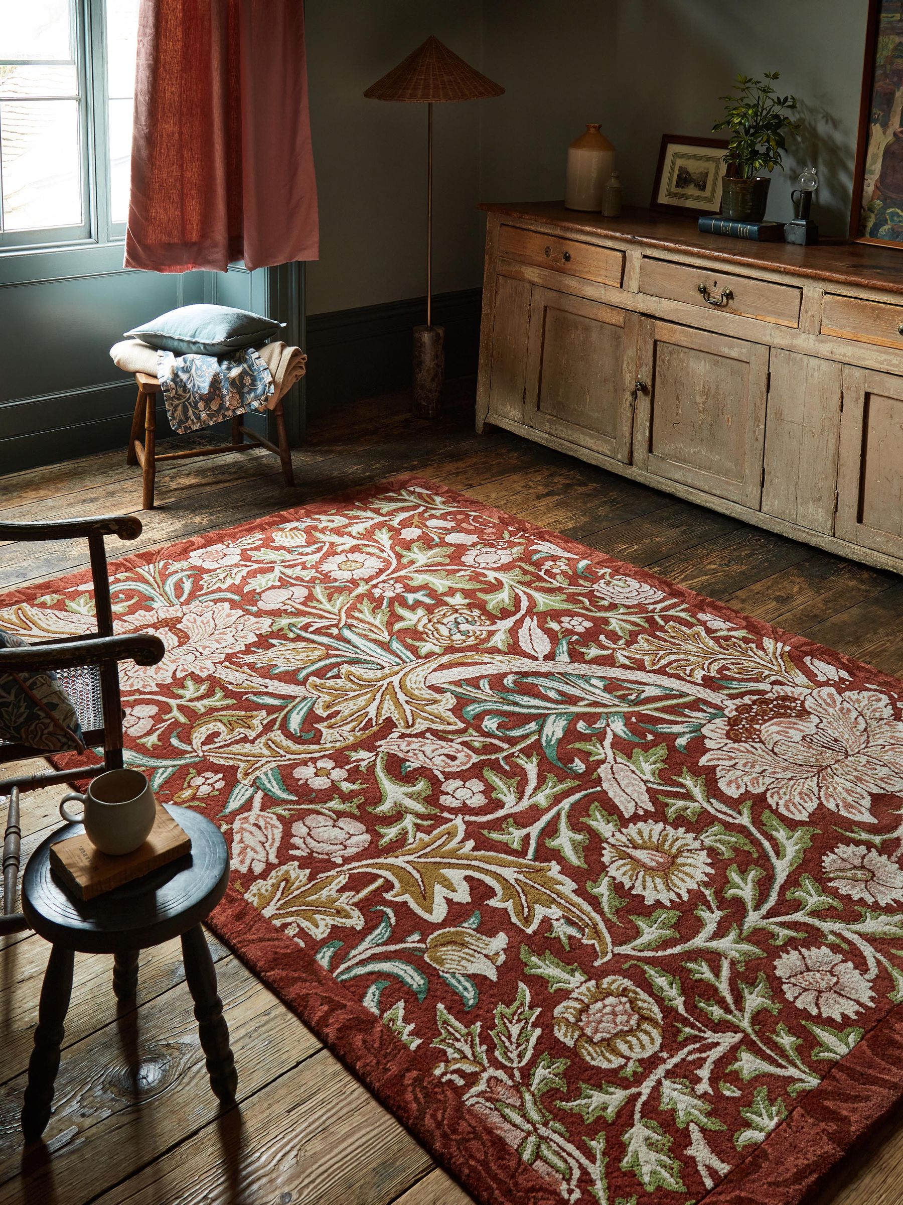 Buy Morris & Co Red Trent Rug from the Next UK online shop