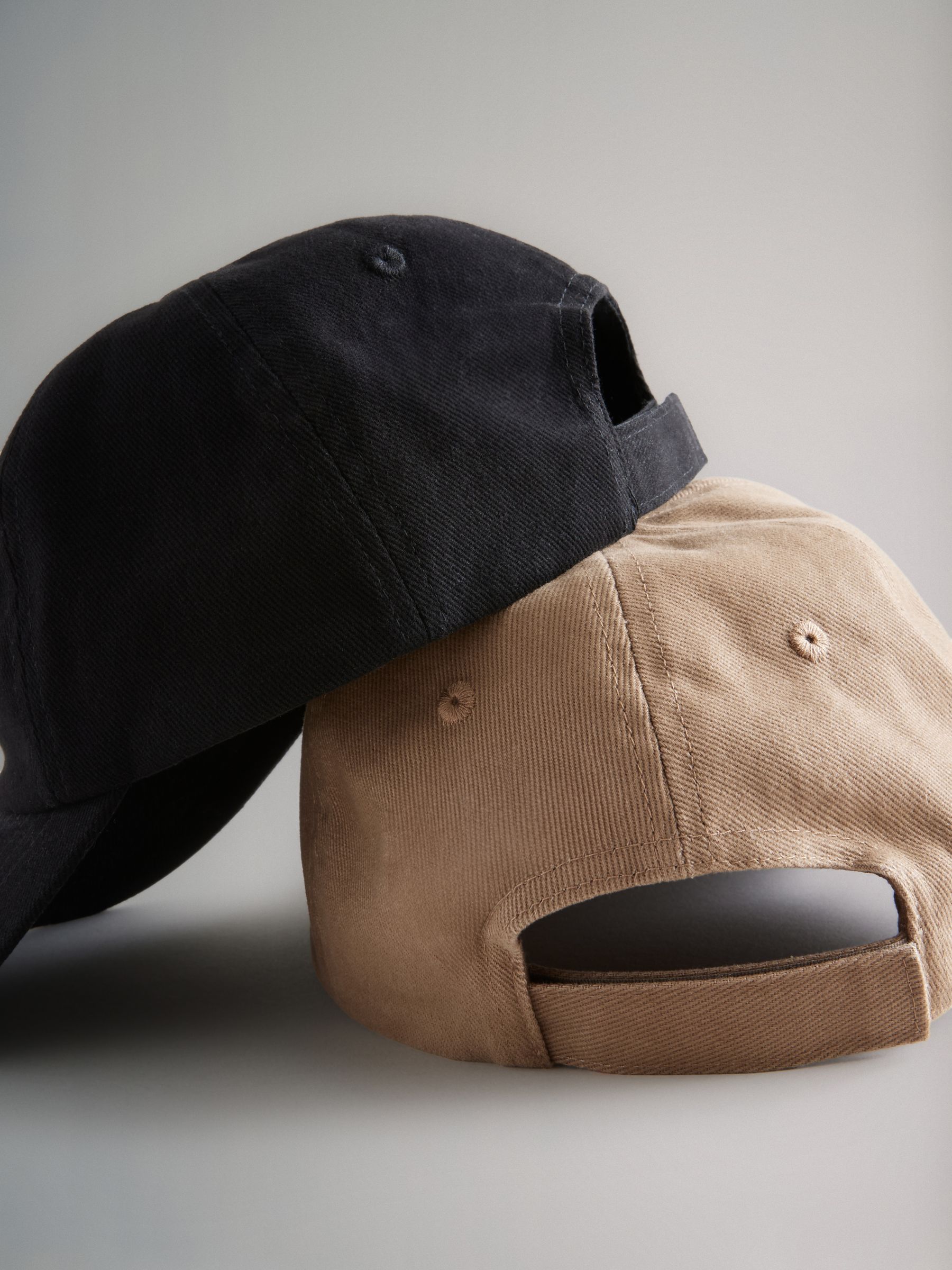 Buy The Set Black/Tan 2 Pack Baseball 100% Cotton Caps from the Next UK ...