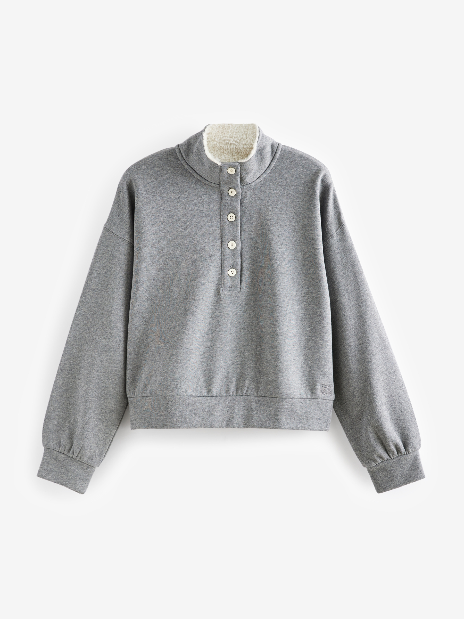 Buy Bath & Body Works Charcoal Grey Button Up Sweatshirt from the Next ...