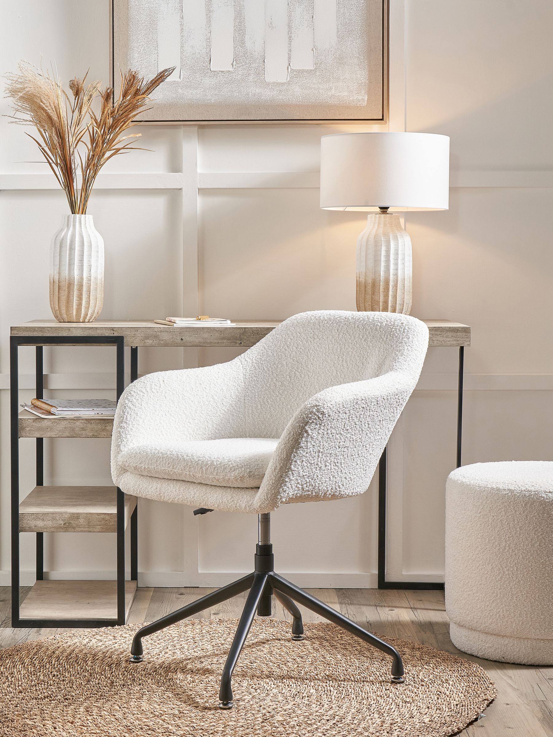 Buy Pacific White Boucle Swivel Rise and Fall Chair from the Next UK ...