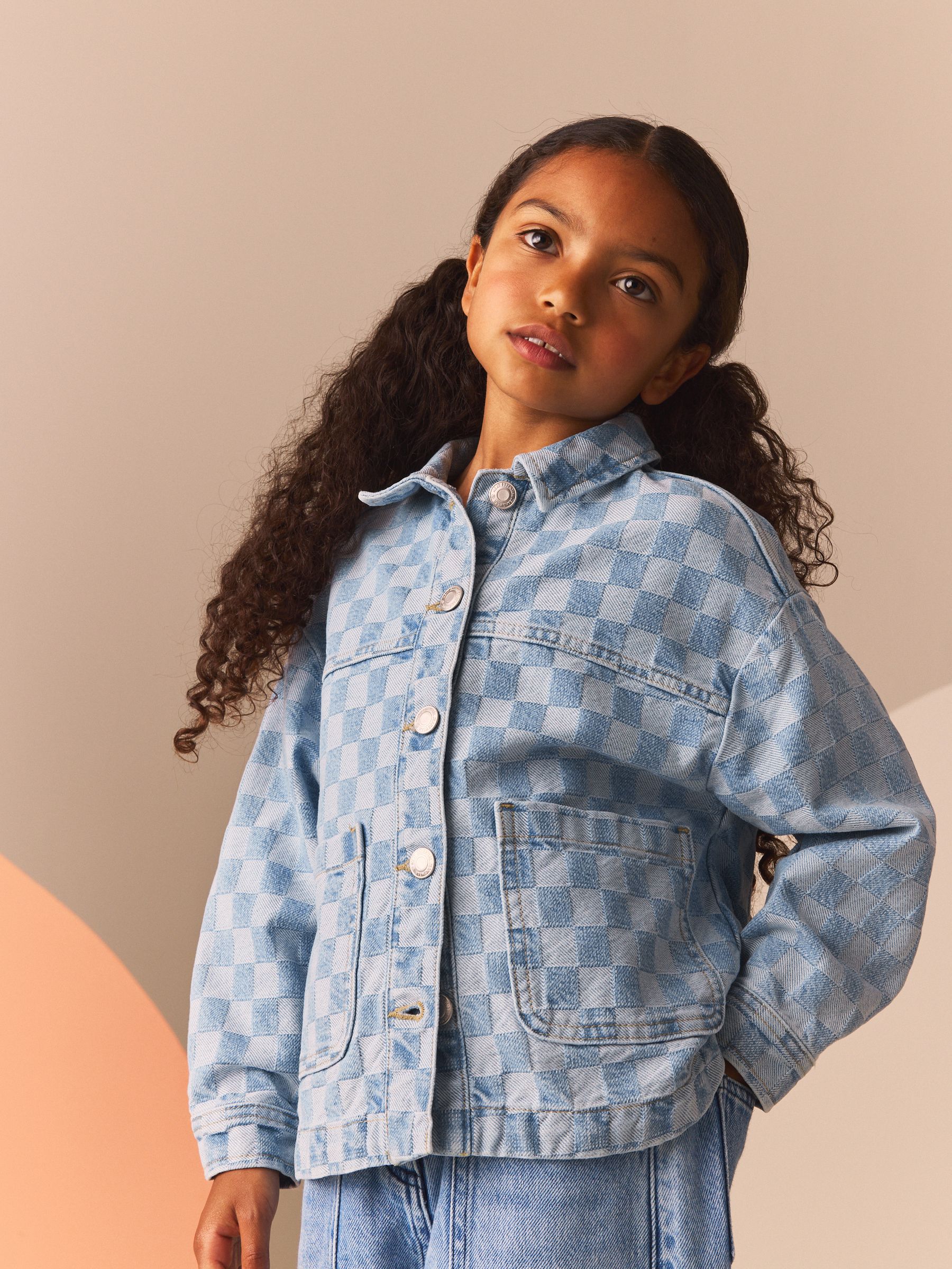 Buy Check Denim Shacket (3-16yrs) from the Next UK online shop