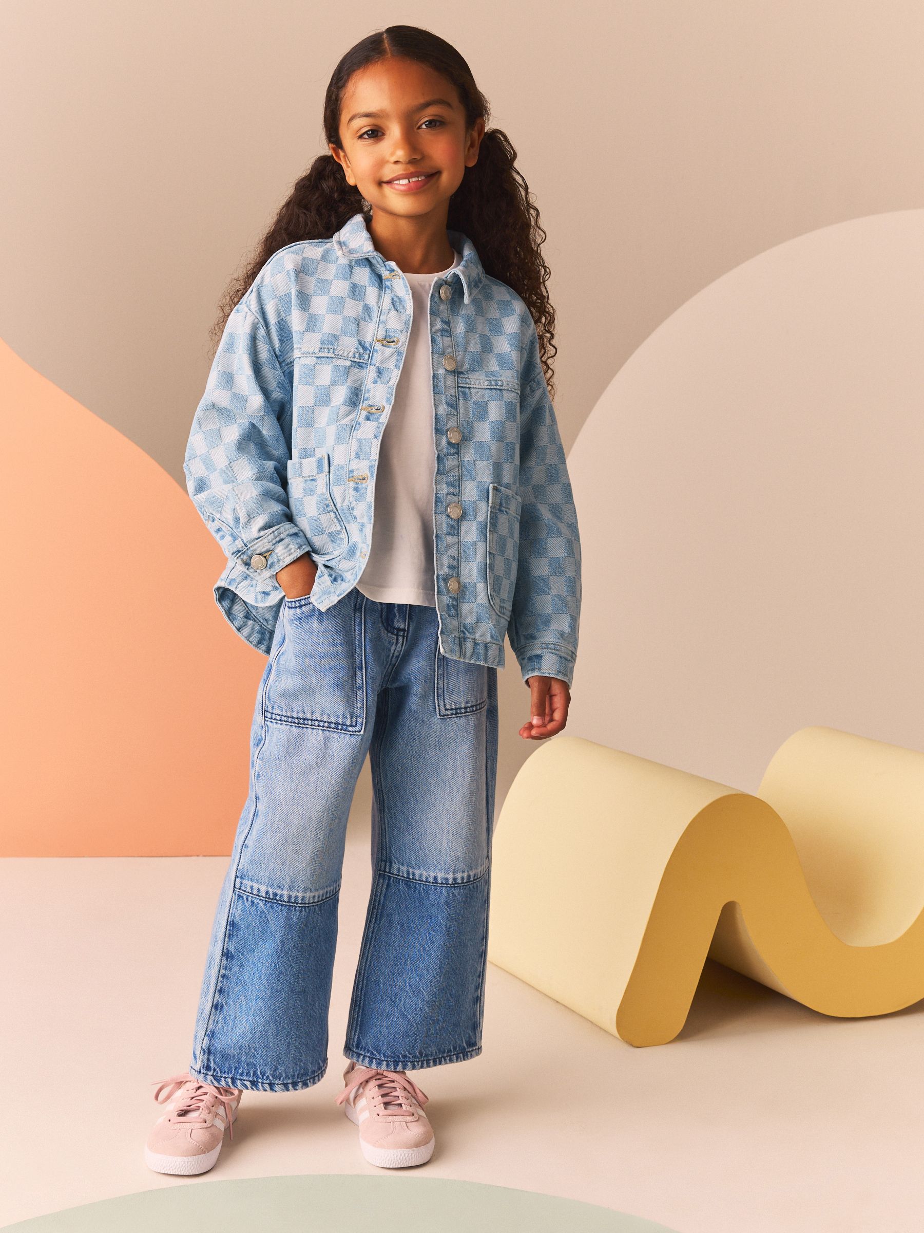 Buy Check Denim Shacket (3-16yrs) from the Next UK online shop